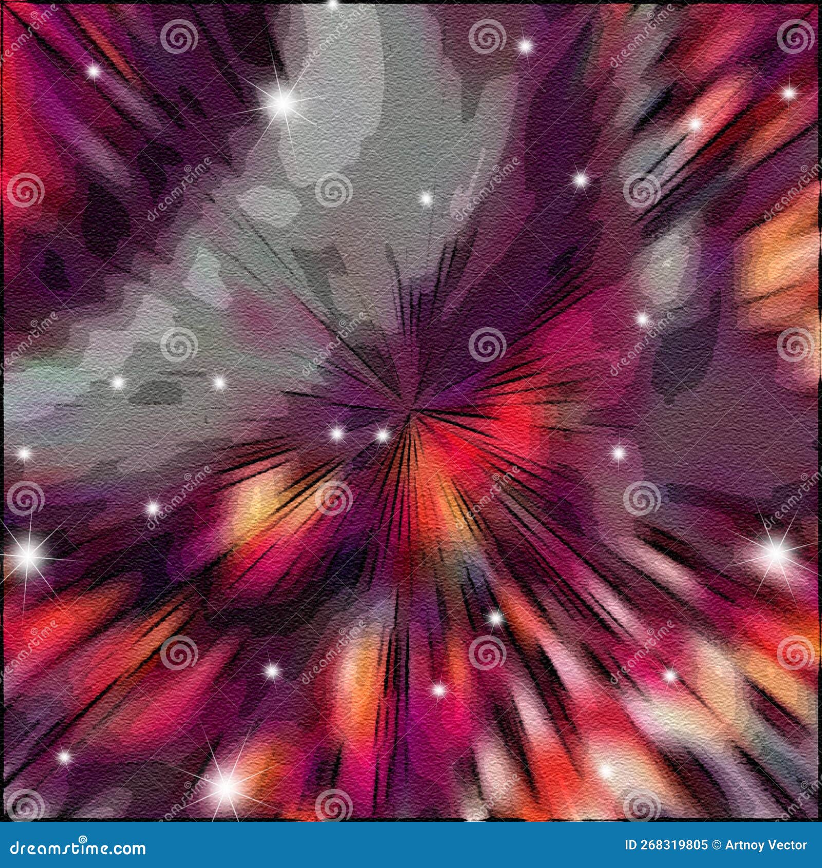 Colorful Explosion Abstract Background with Cartoon Texture and Glitter ...