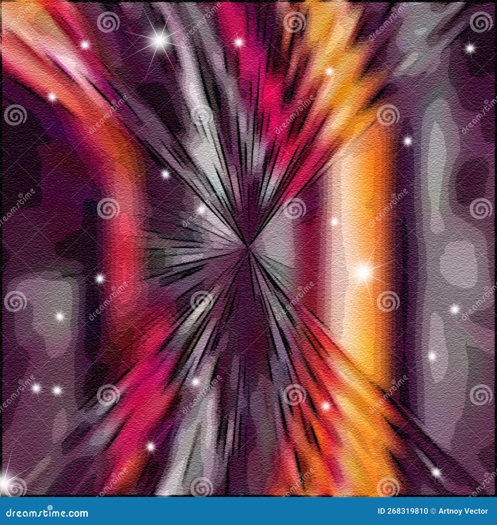 Colorful Explosion Abstract Background with Cartoon Texture and Glitter ...