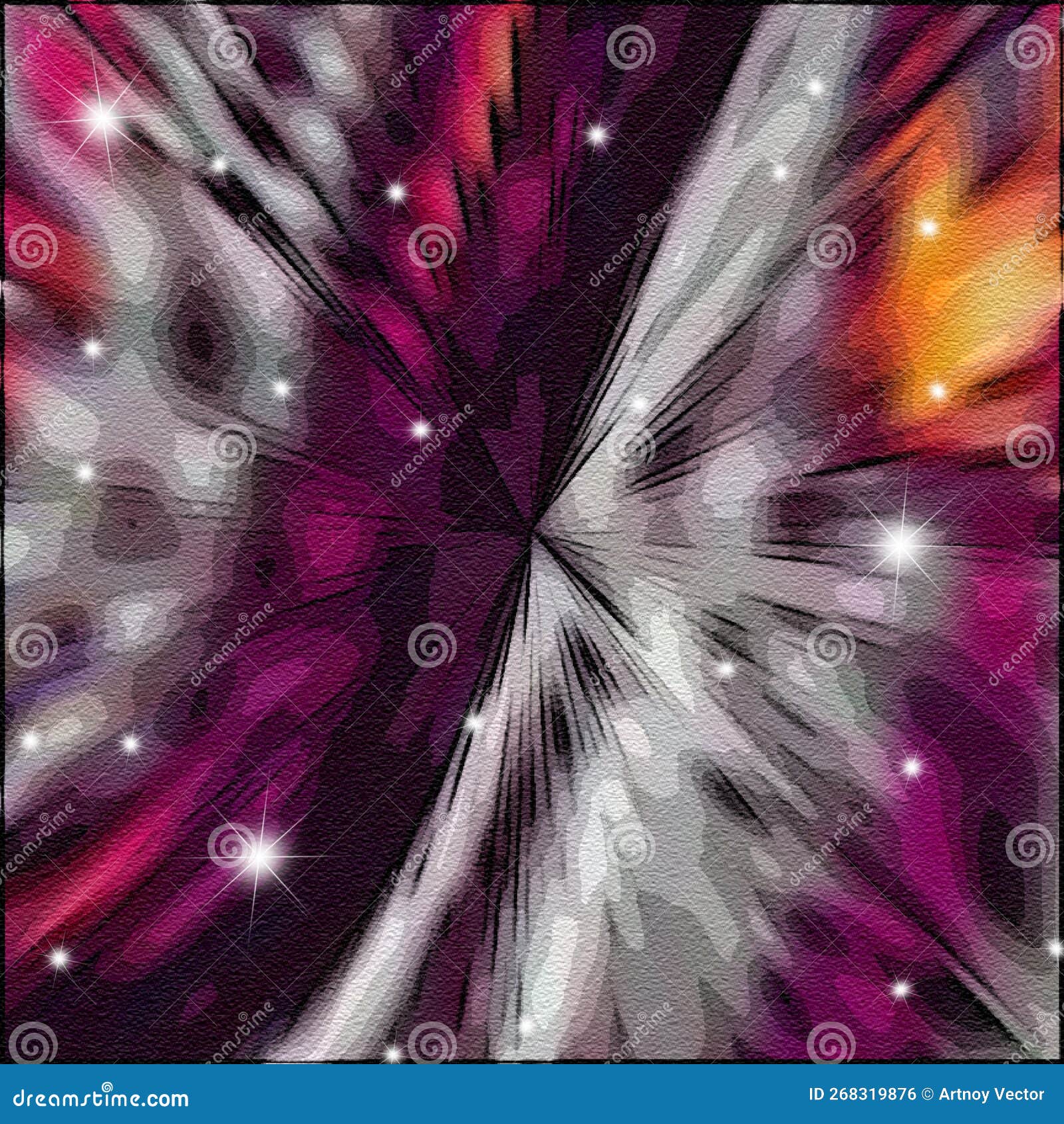 Colorful Explosion Abstract Background with Cartoon Texture and Glitter ...