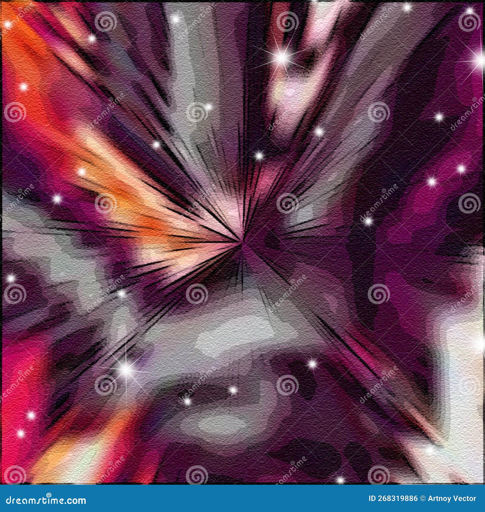 Colorful Explosion Abstract Background with Cartoon Texture and Glitter ...