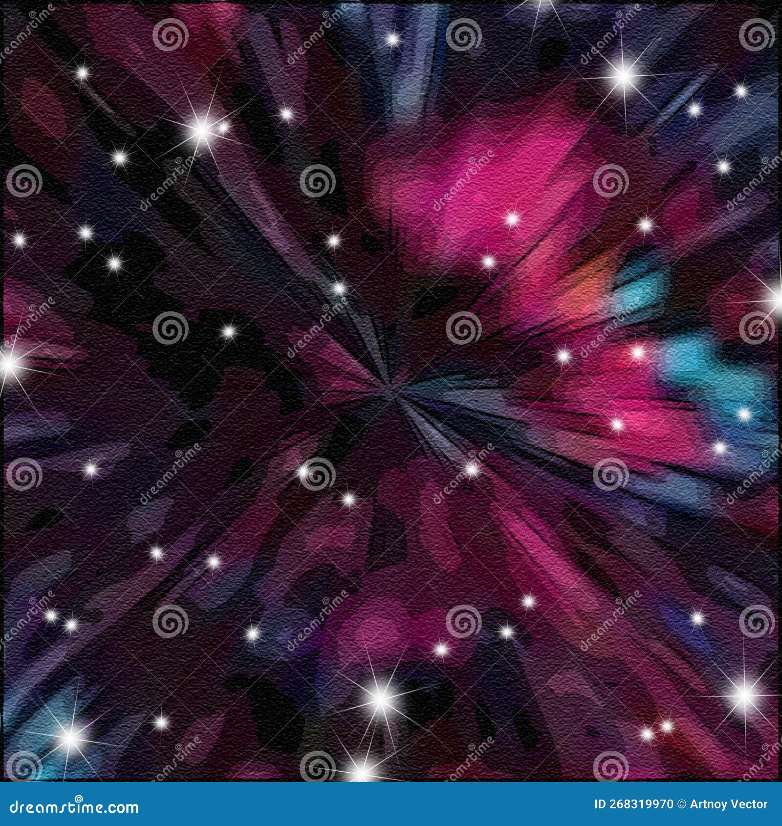 Colorful Explosion Abstract Background with Cartoon Texture and Glitter ...