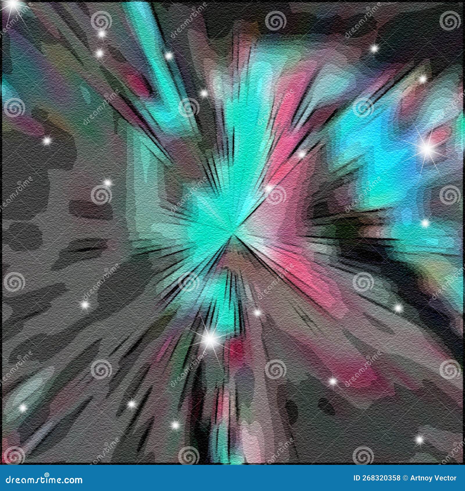 Colorful Explosion Abstract Background with Cartoon Texture and Glitter ...