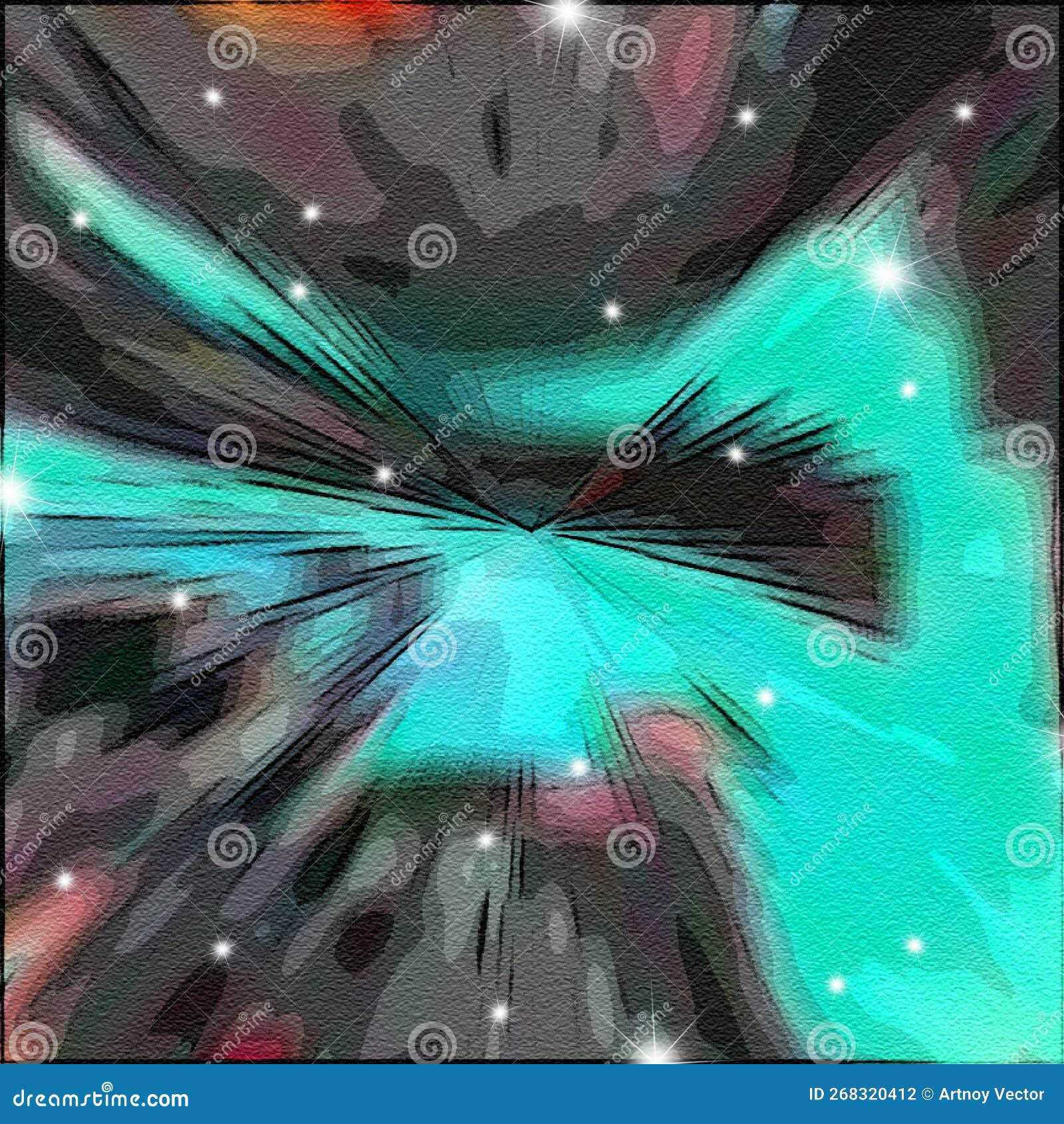 Colorful Explosion Abstract Background with Cartoon Texture and Glitter ...