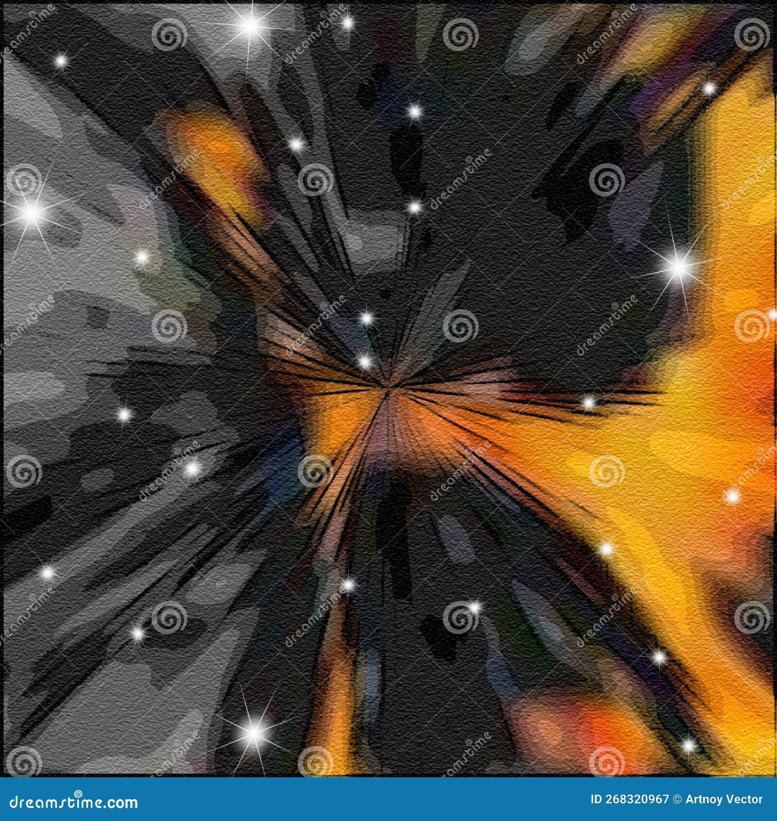 Colorful Explosion Abstract Background with Cartoon Texture and Glitter ...