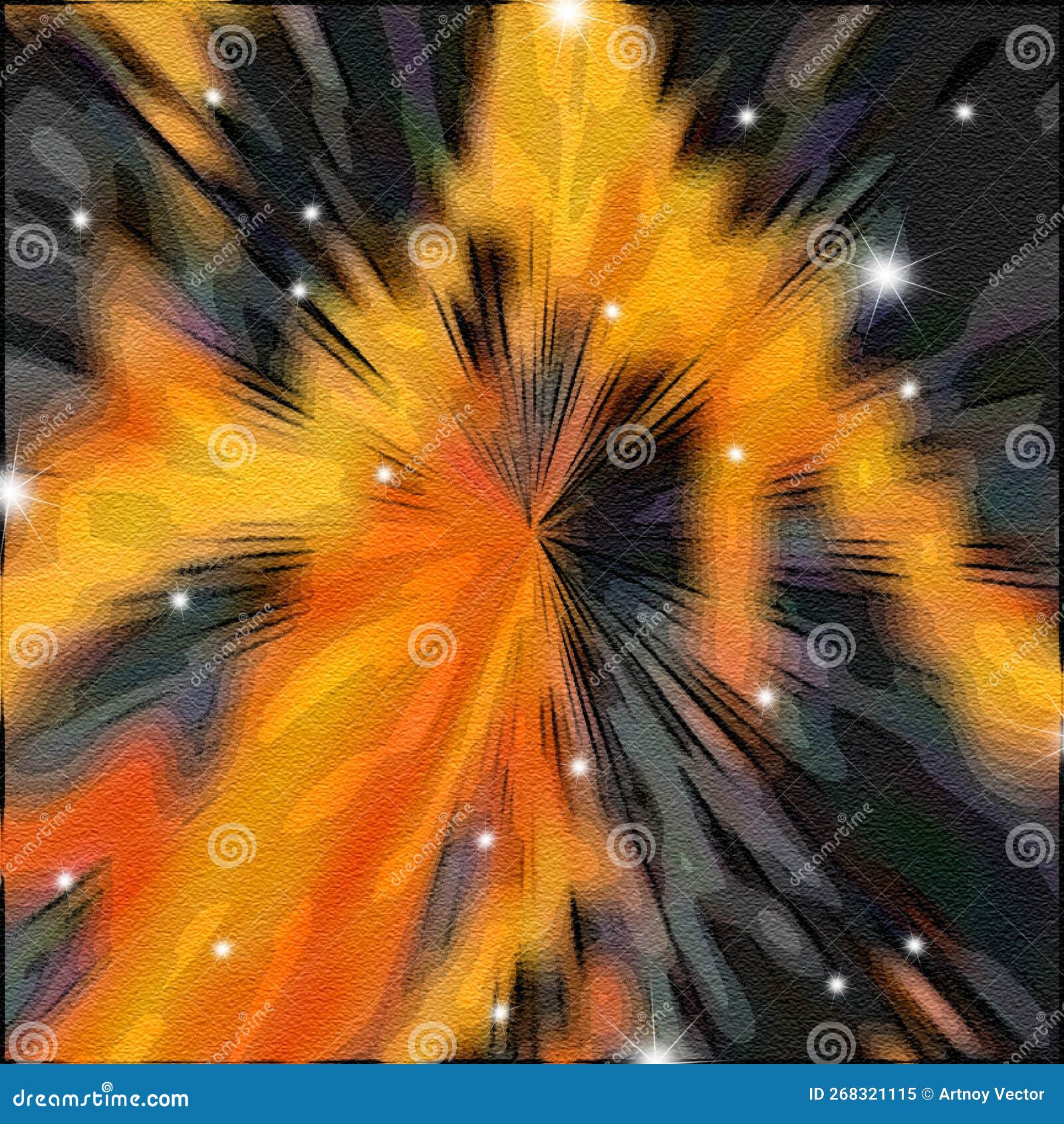 Colorful Explosion Abstract Background with Cartoon Texture and Glitter ...