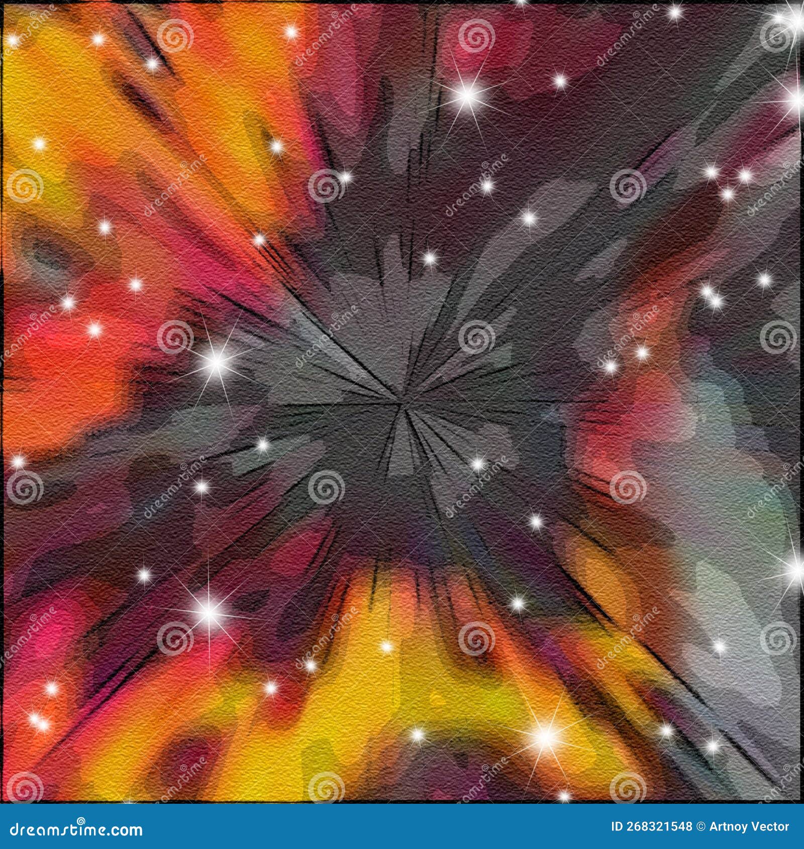 Colorful Explosion Abstract Background with Cartoon Texture and Glitter ...