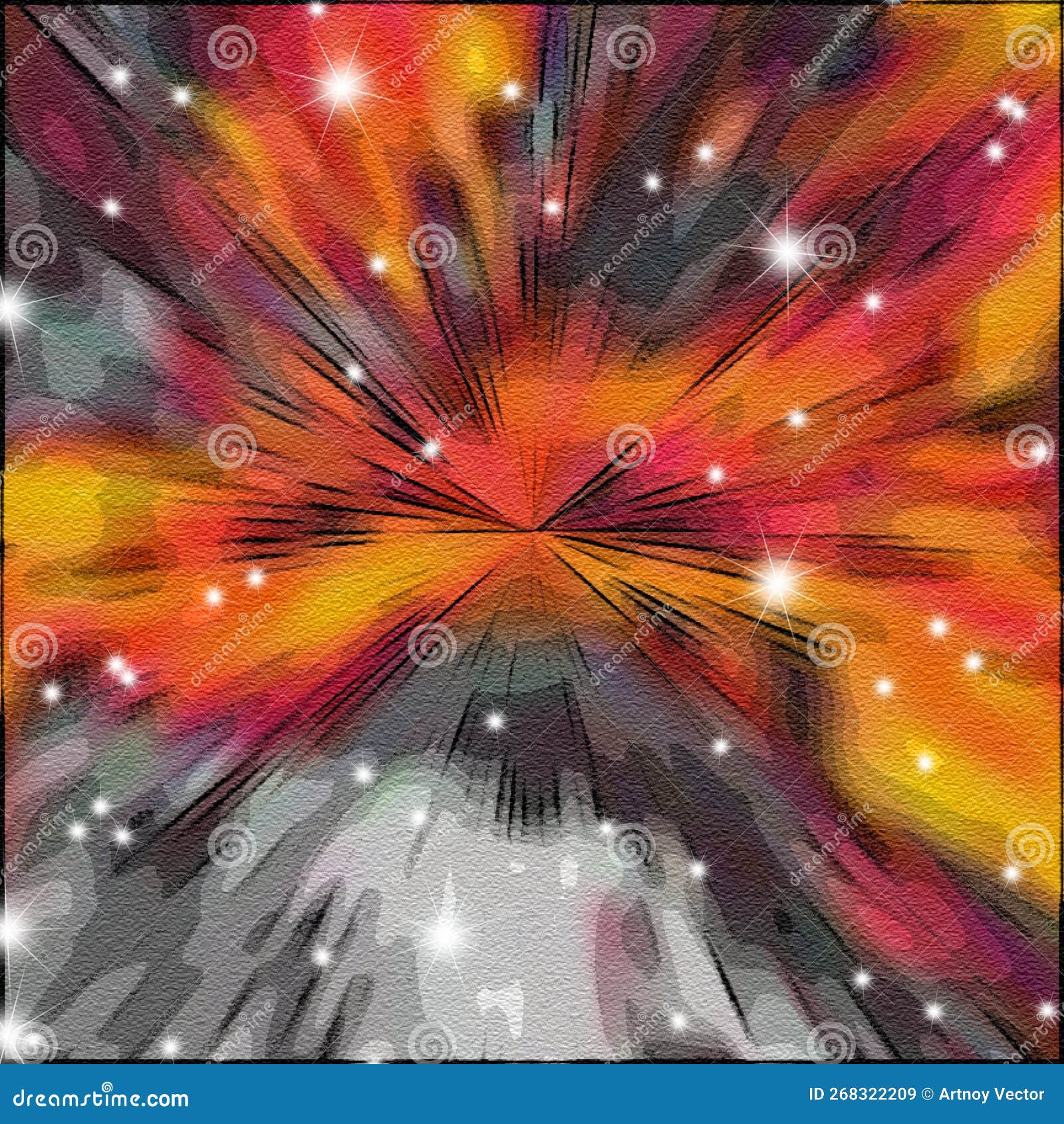 Colorful Explosion Abstract Background with Cartoon Texture and Glitter ...