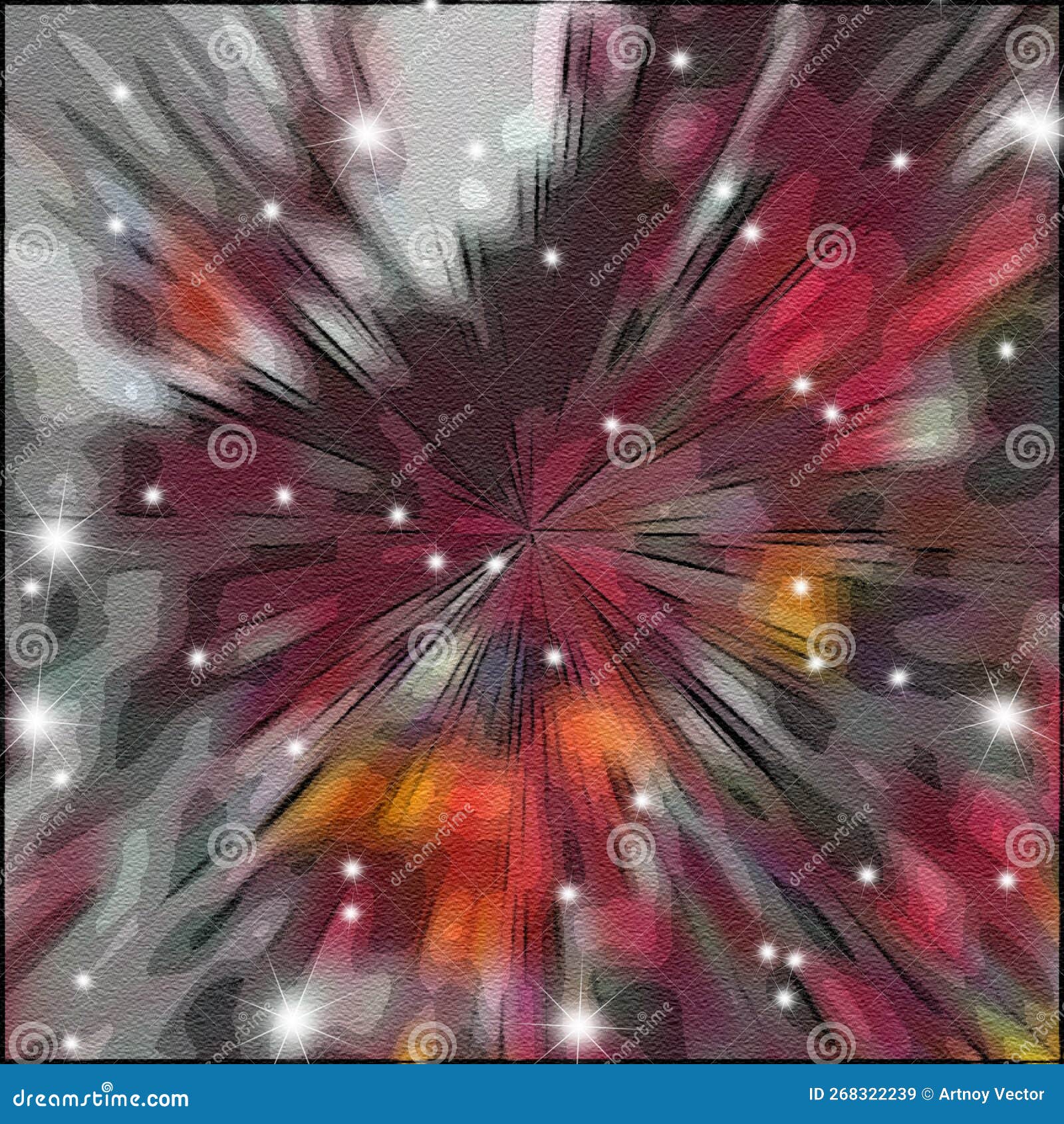 Colorful Explosion Abstract Background with Cartoon Texture and Glitter ...