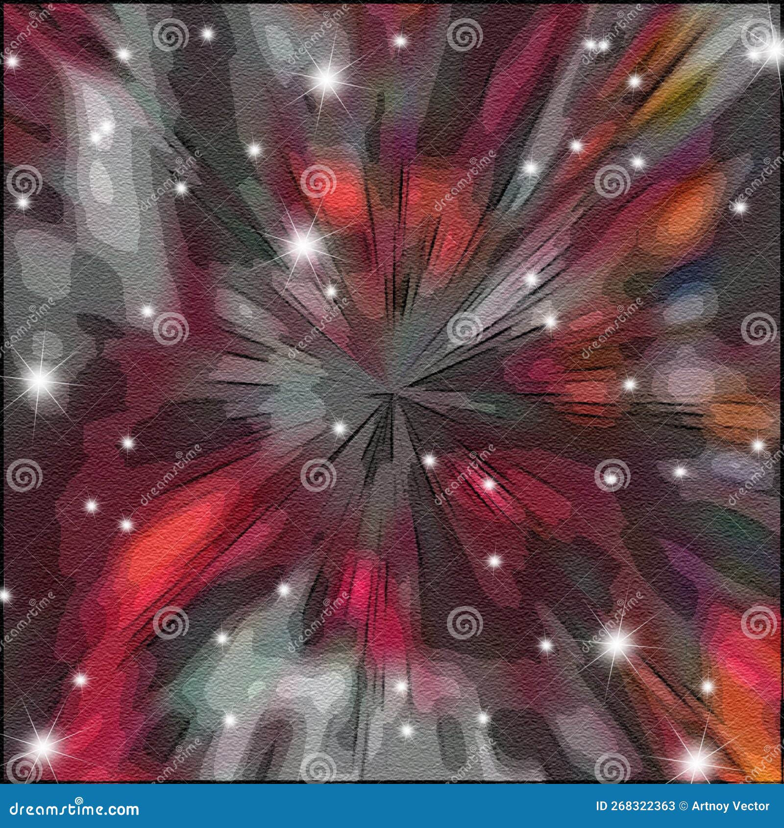 Colorful Explosion Abstract Background with Cartoon Texture and Glitter ...