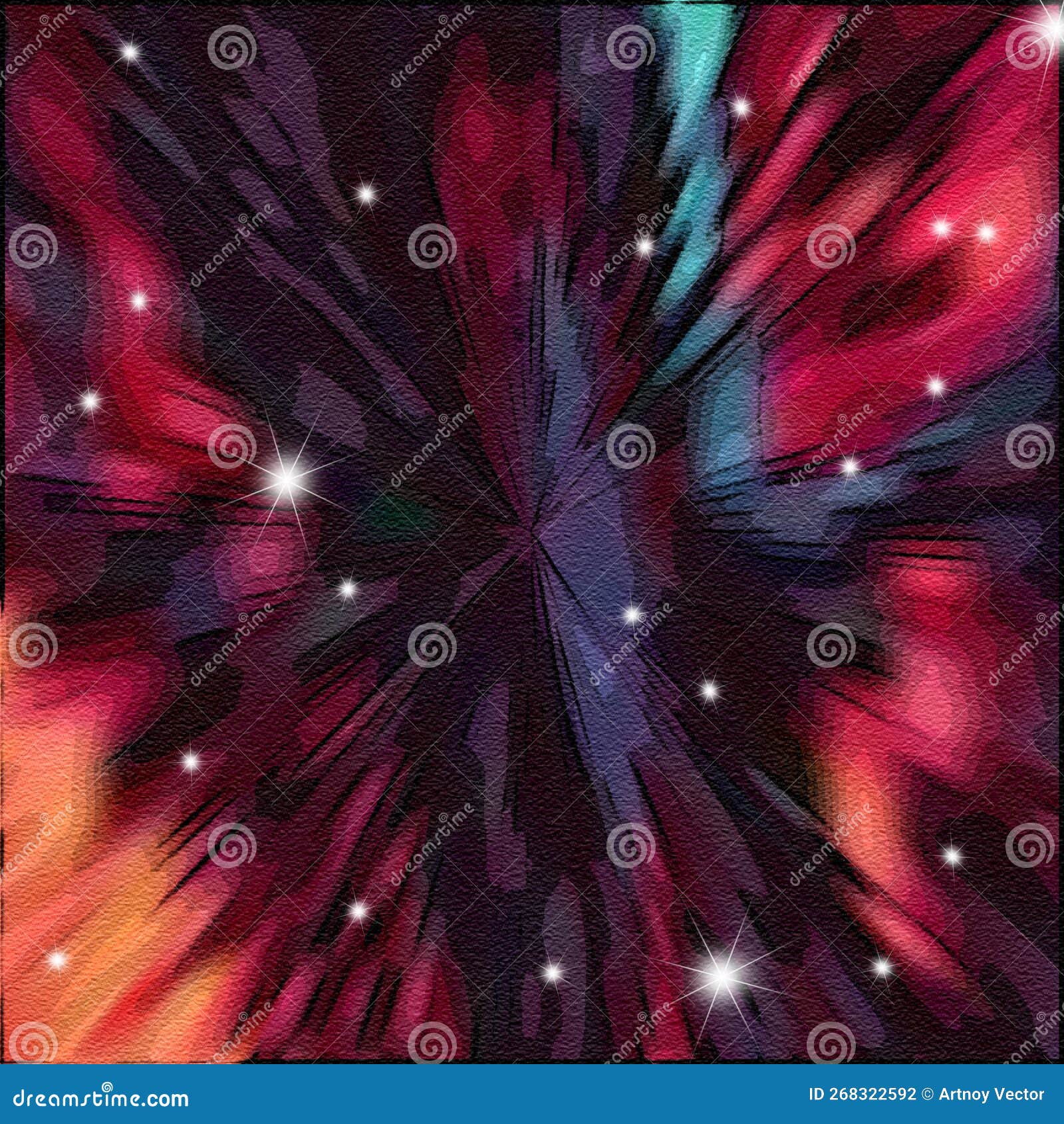 Colorful Explosion Abstract Background with Cartoon Texture and Glitter ...