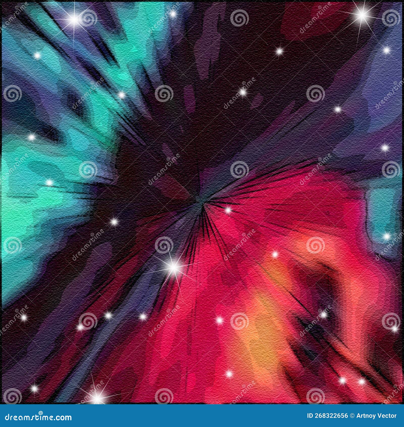 Colorful Explosion Abstract Background with Cartoon Texture and Glitter ...