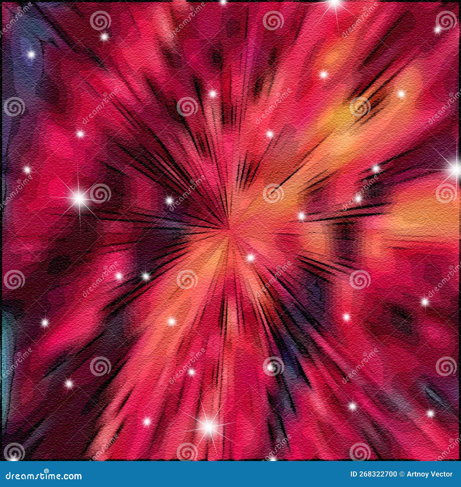 Colorful Explosion Abstract Background with Cartoon Texture and Glitter ...