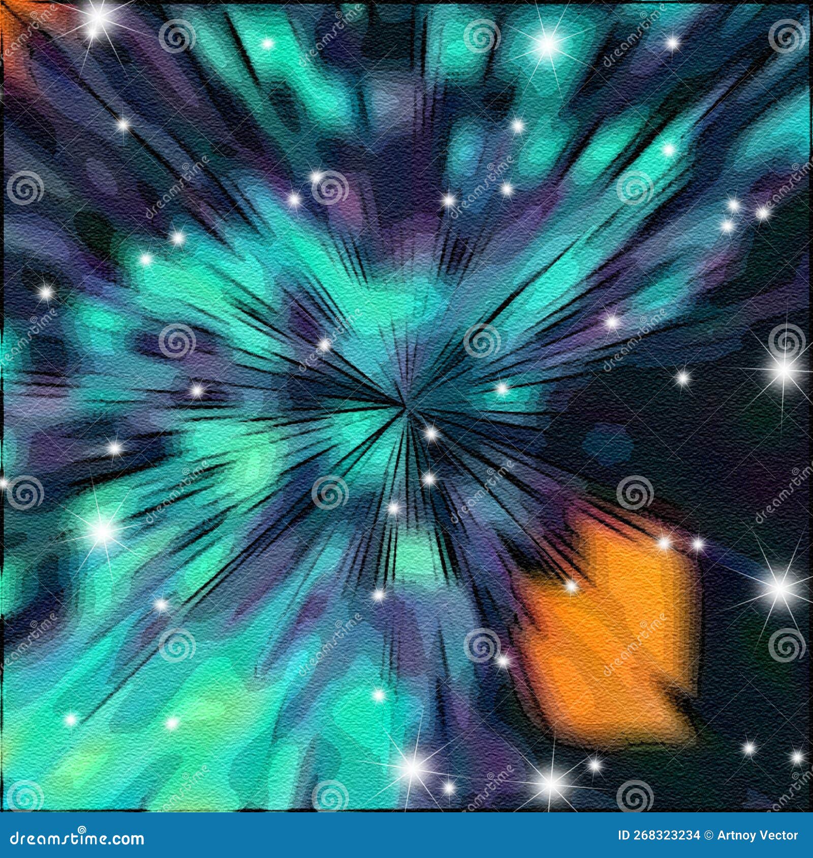 Colorful Explosion Abstract Background with Cartoon Texture and Glitter ...