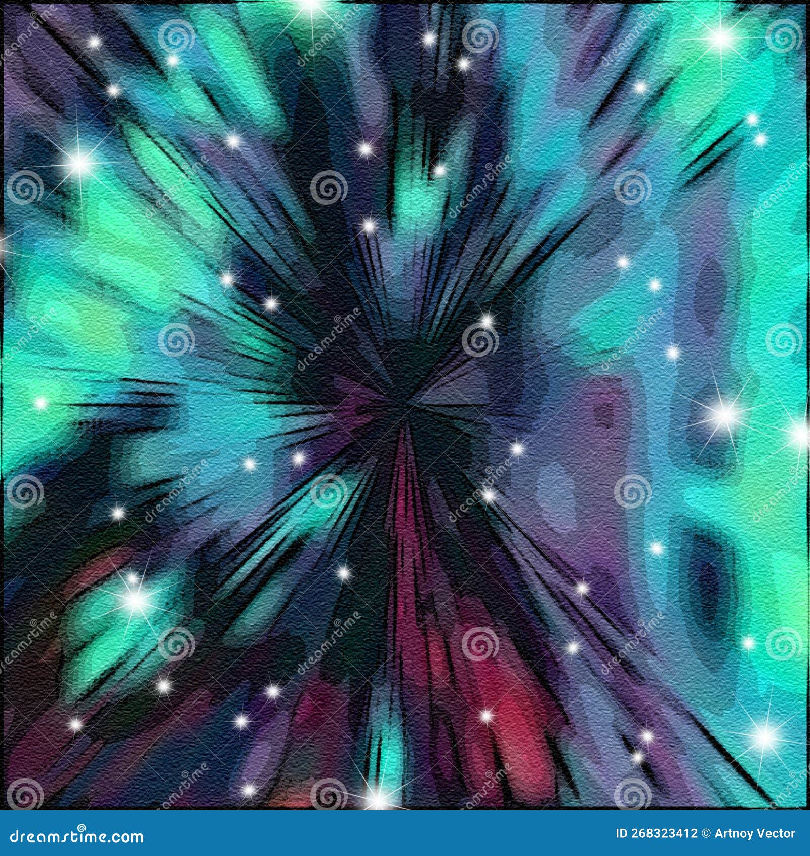 Colorful Explosion Abstract Background with Cartoon Texture and Glitter ...