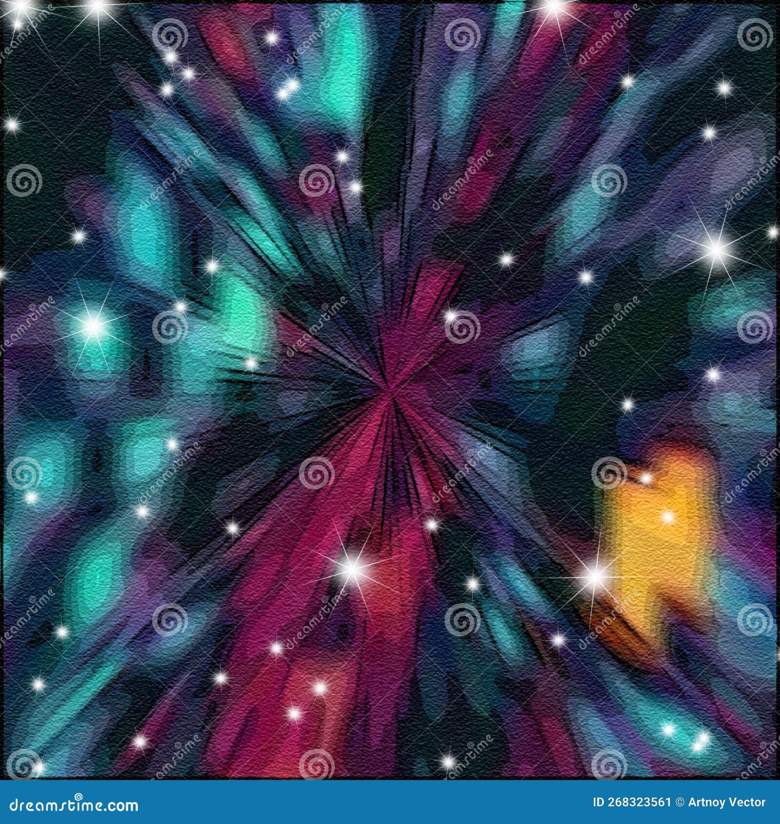 Colorful Explosion Abstract Background with Cartoon Texture and Glitter ...