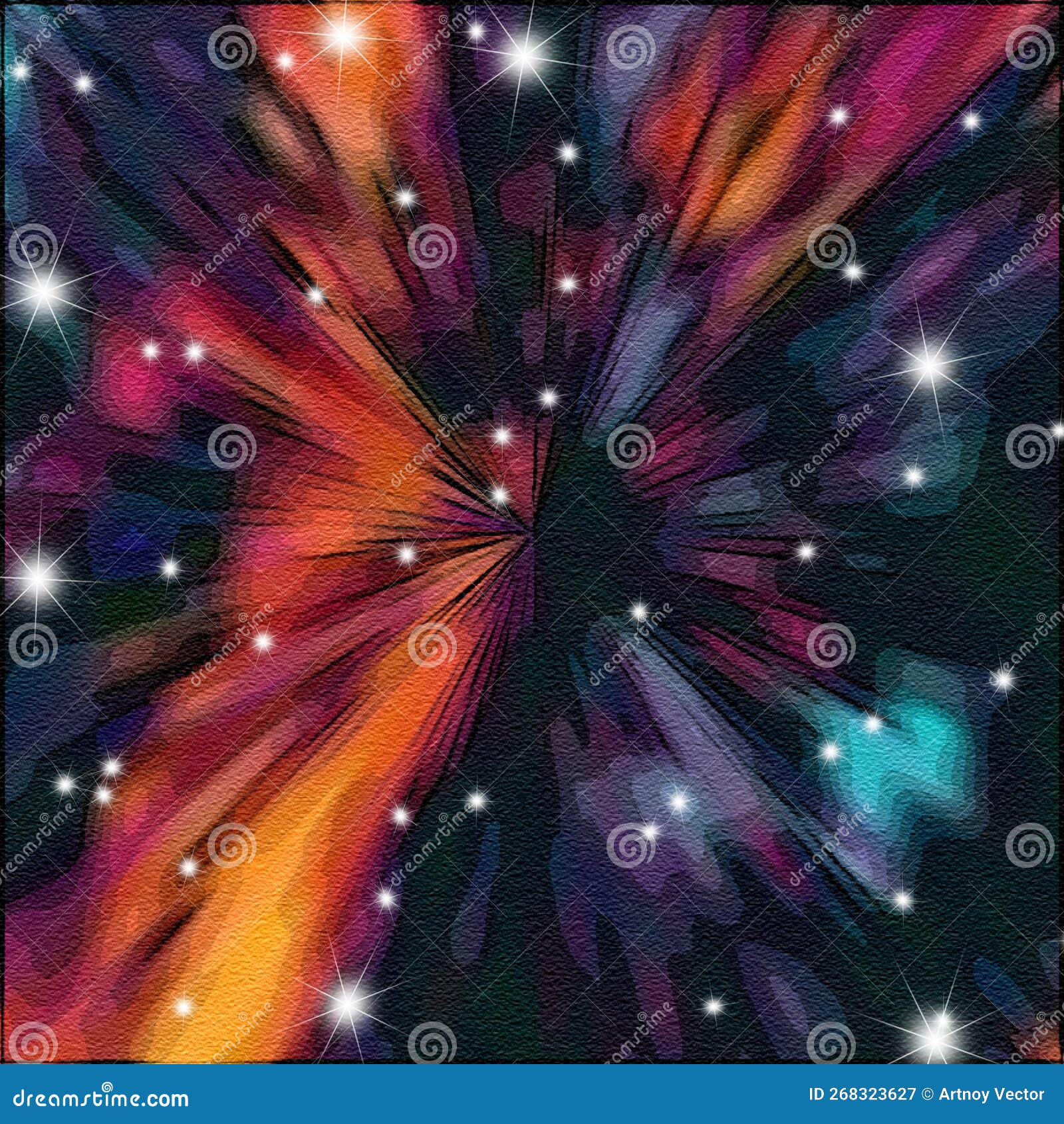 Colorful Explosion Abstract Background with Cartoon Texture and Glitter ...