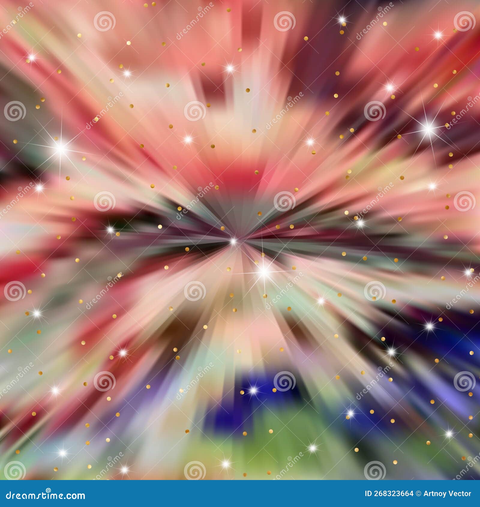 Colorful Explosion Abstract Background with Glitter Elements Stock ...