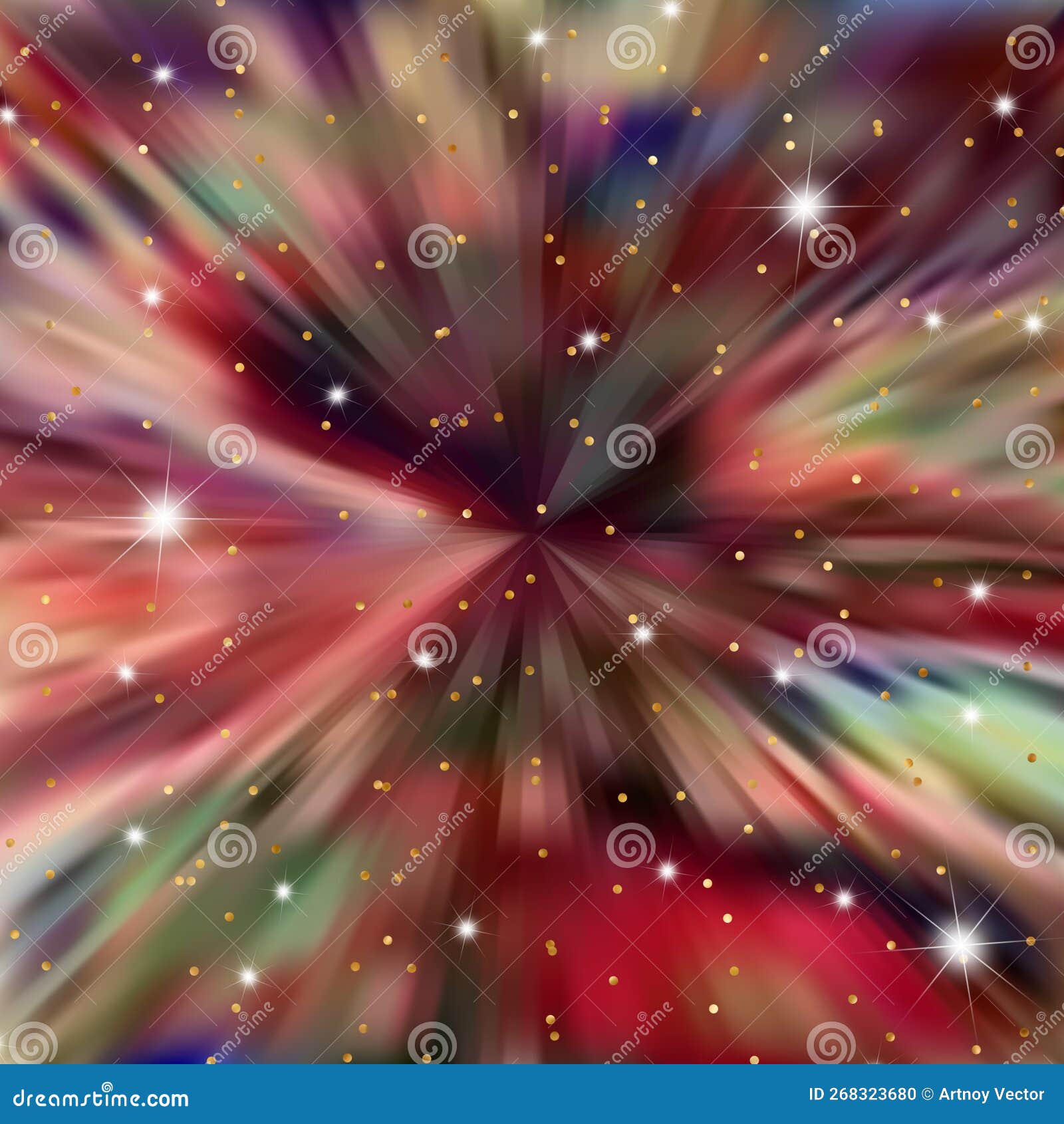 Colorful Explosion Abstract Background with Glitter Elements Stock ...