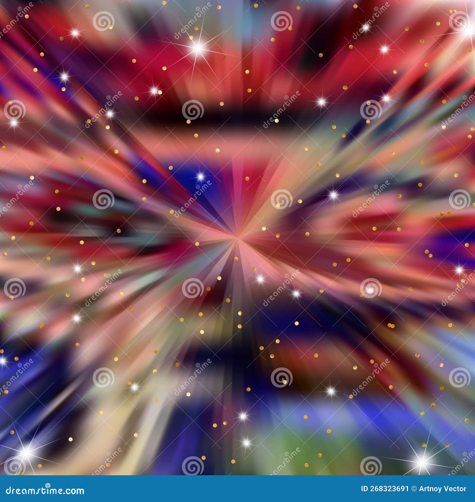 Colorful Explosion Abstract Background with Glitter Elements Stock ...