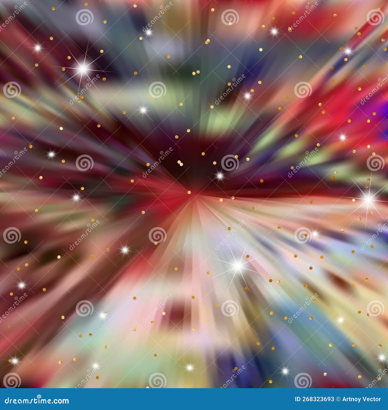 Colorful Explosion Abstract Background with Glitter Elements Stock ...