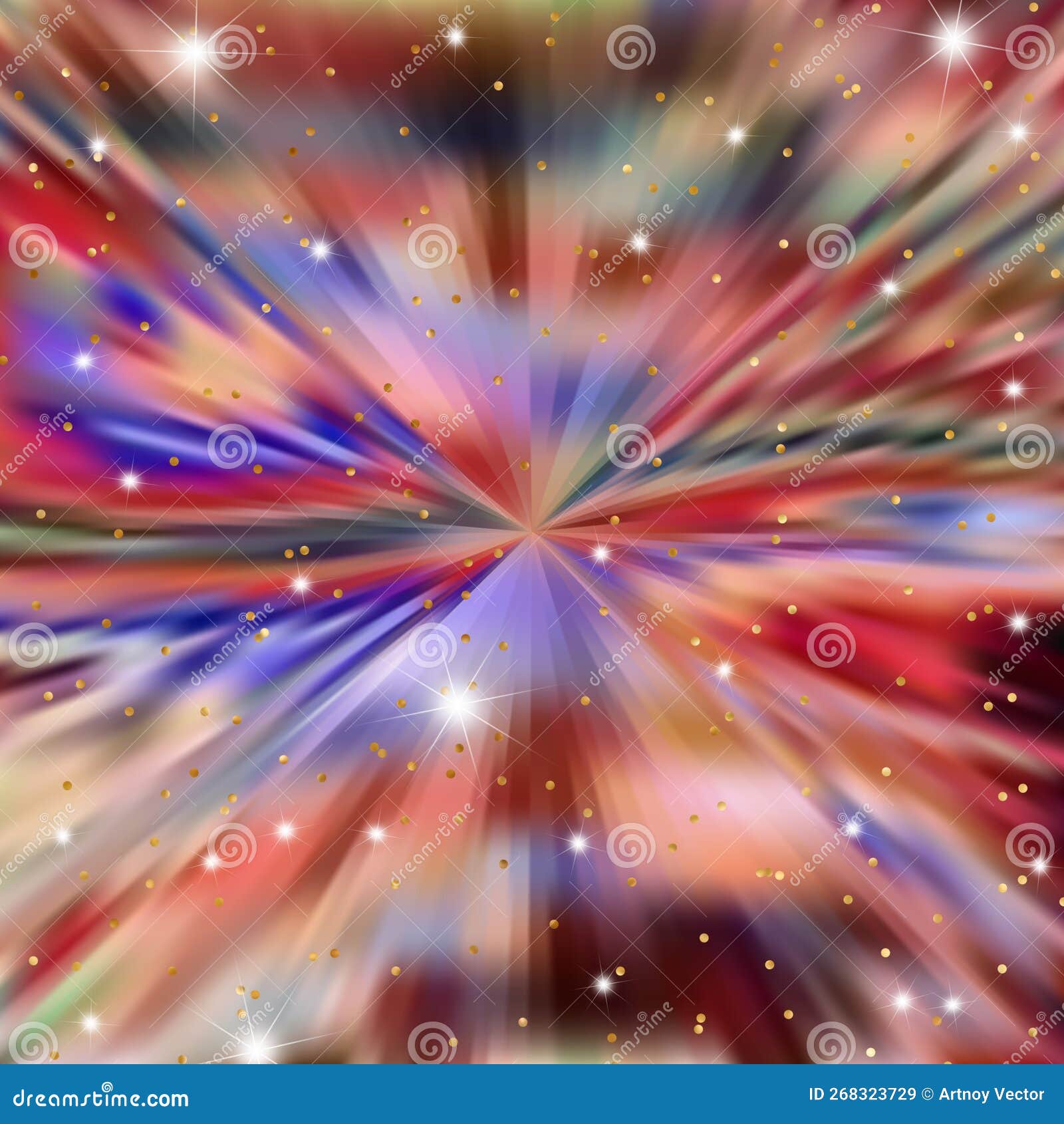 Colorful Explosion Abstract Background with Glitter Elements Stock ...