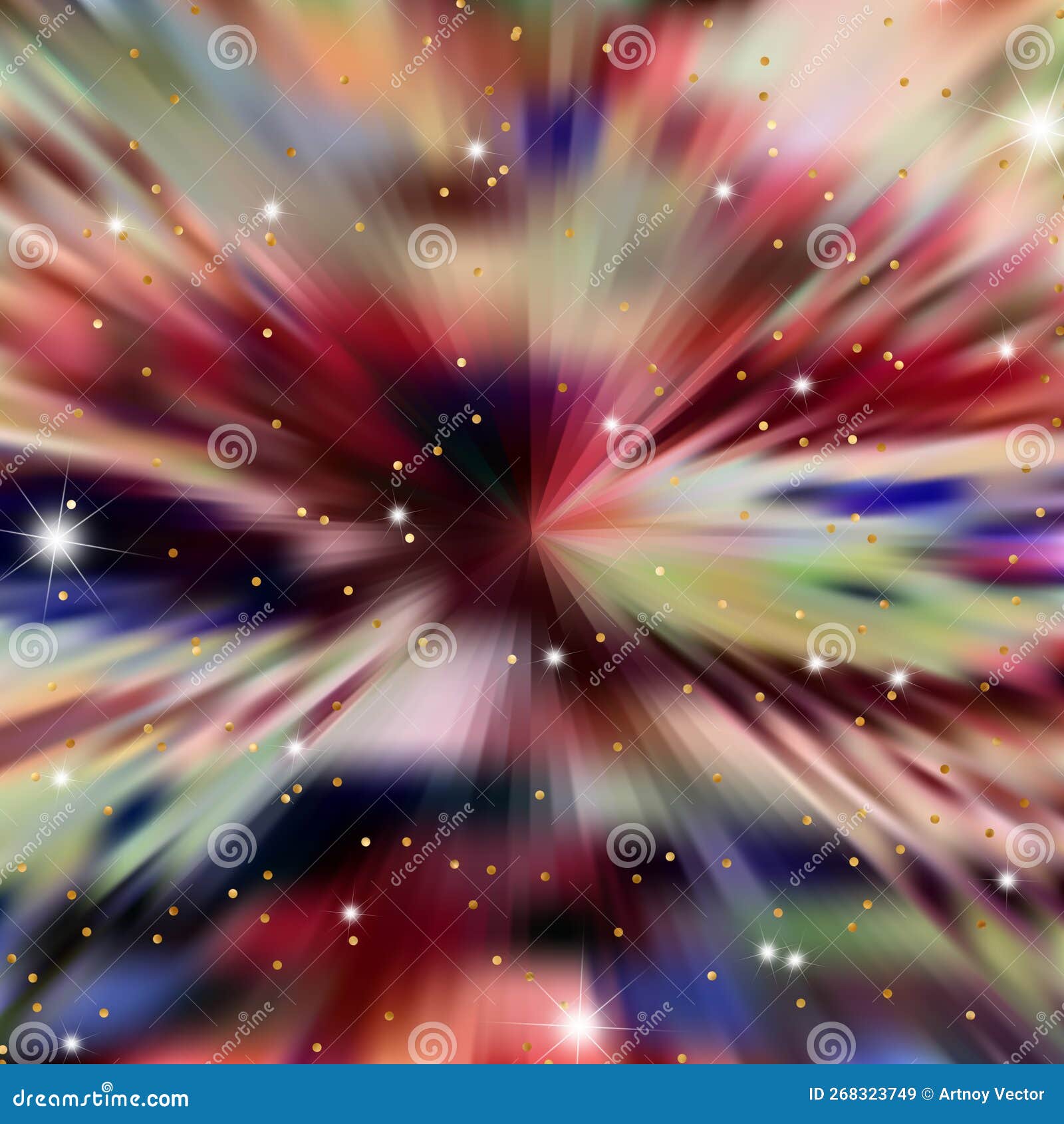 Colorful Explosion Abstract Background with Glitter Elements Stock ...