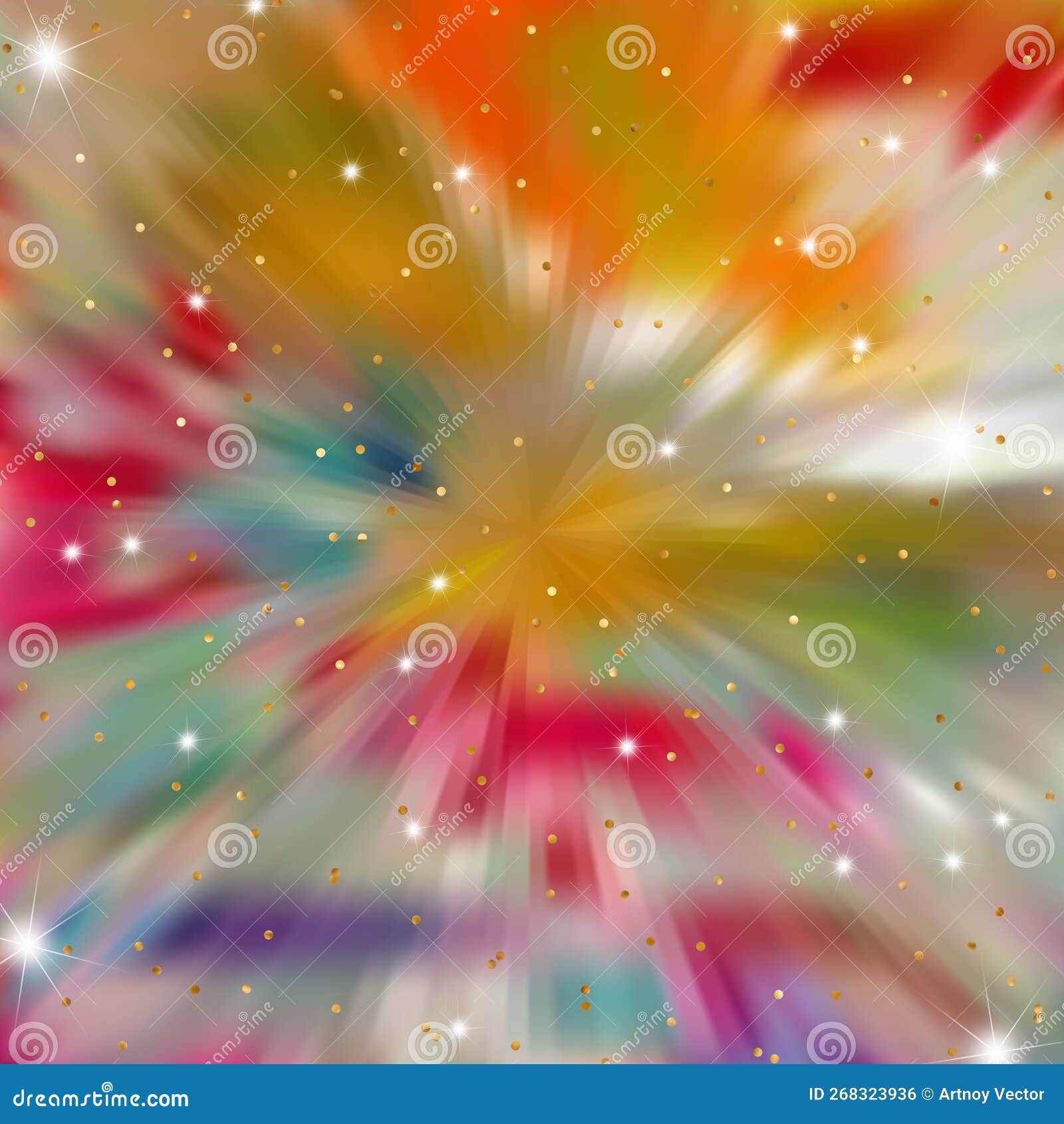Colorful Explosion Abstract Background with Glitter Elements Stock ...