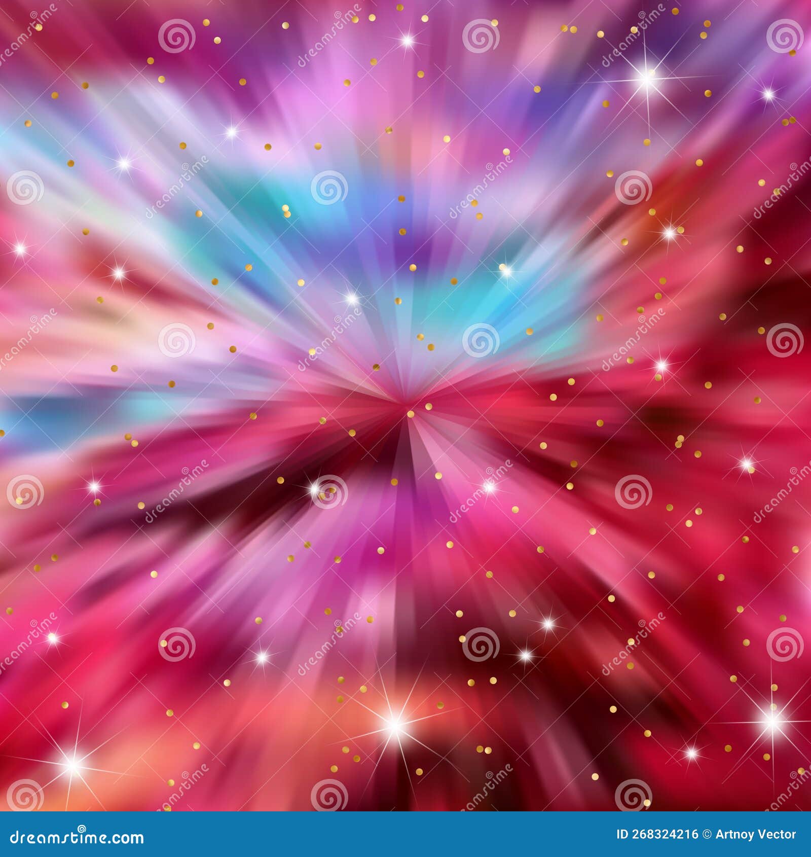 Colorful Explosion Abstract Background with Glitter Elements Stock ...
