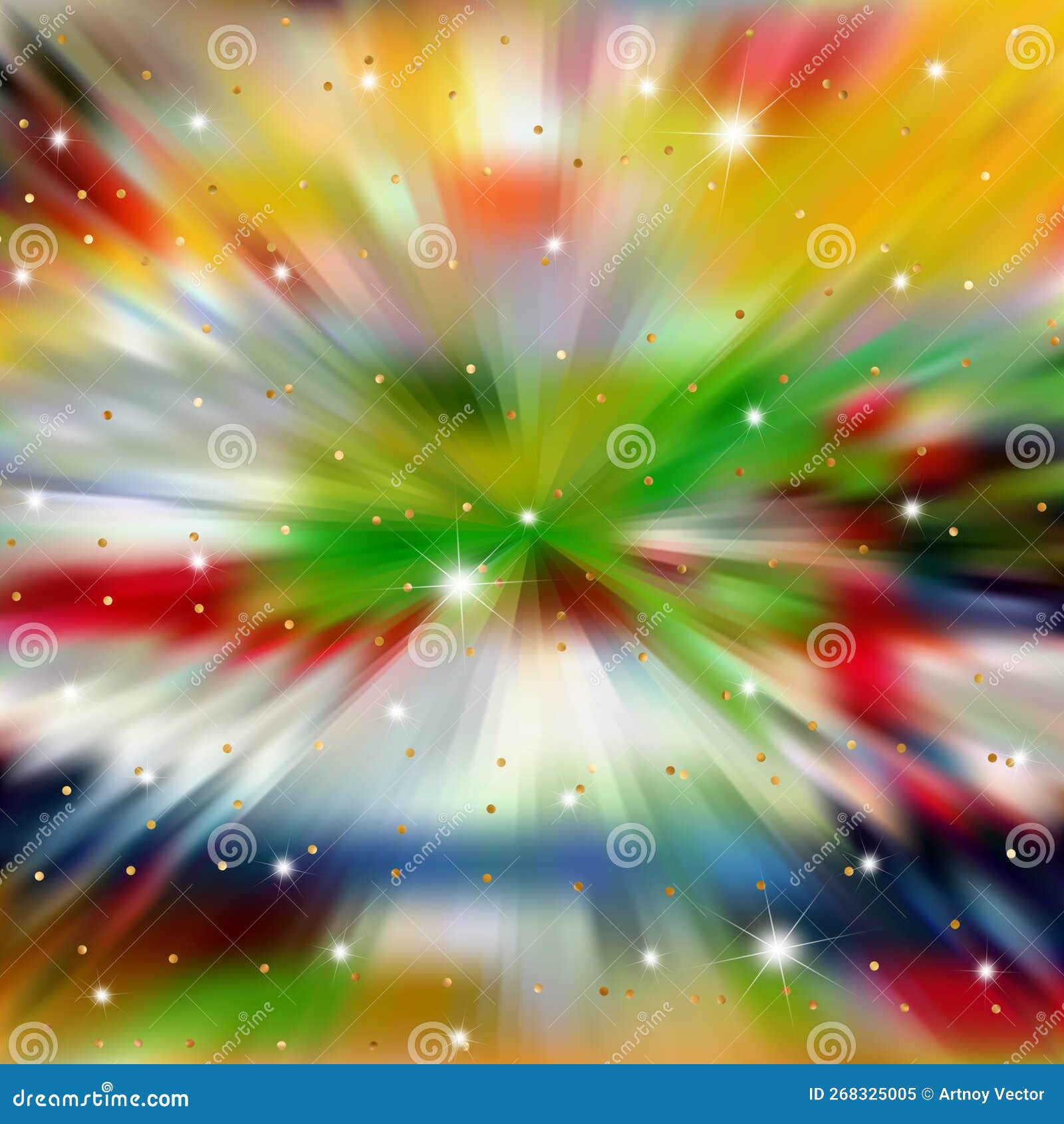 Colorful Explosion Abstract Background with Glitter Elements Stock ...