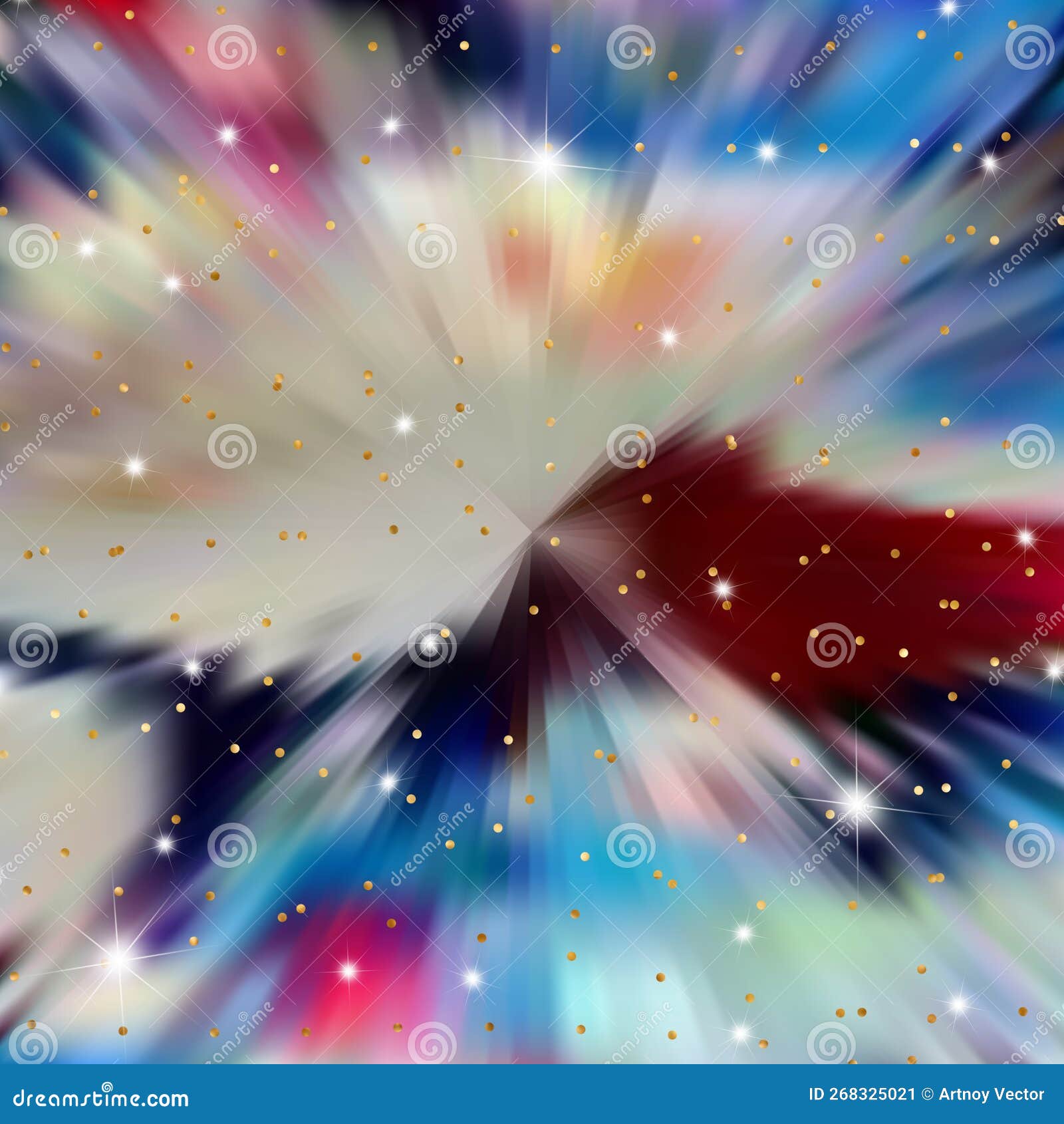 Colorful Explosion Abstract Background with Glitter Elements Stock ...