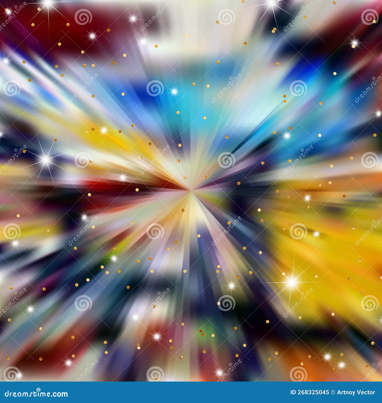 Colorful Explosion Abstract Background with Glitter Elements Stock ...