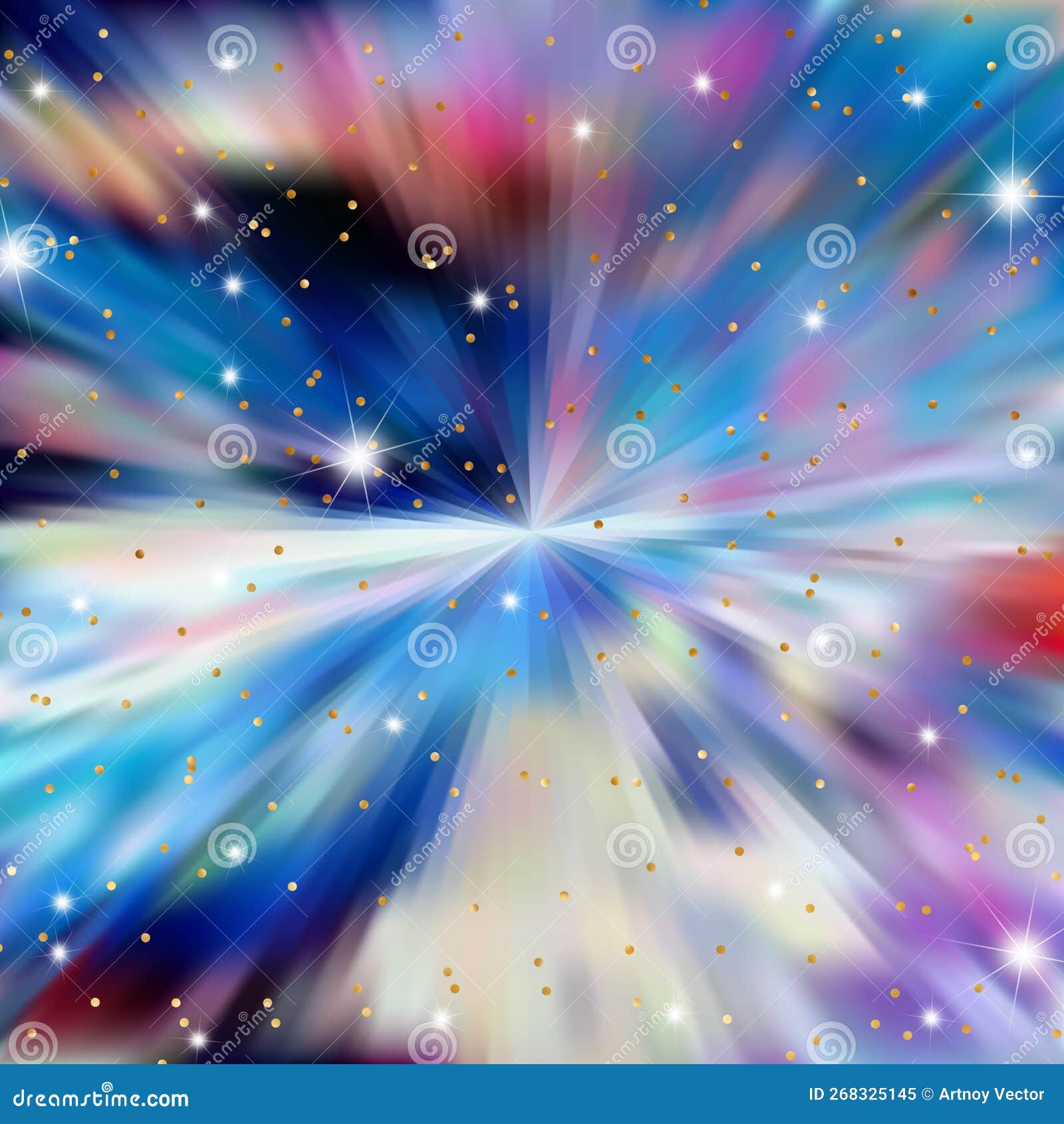 Colorful Explosion Abstract Background with Glitter Elements Stock ...