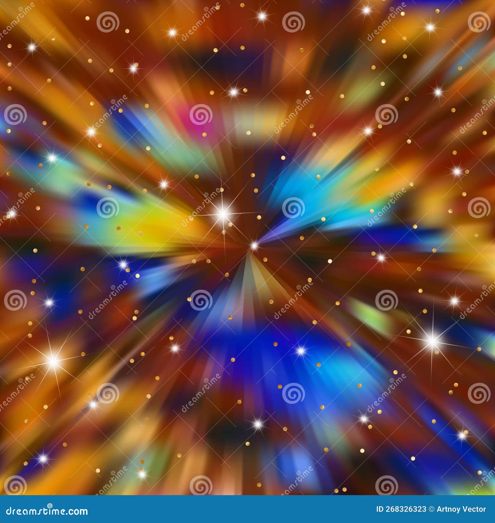 Colorful Explosion Abstract Background with Glitter Elements Stock ...