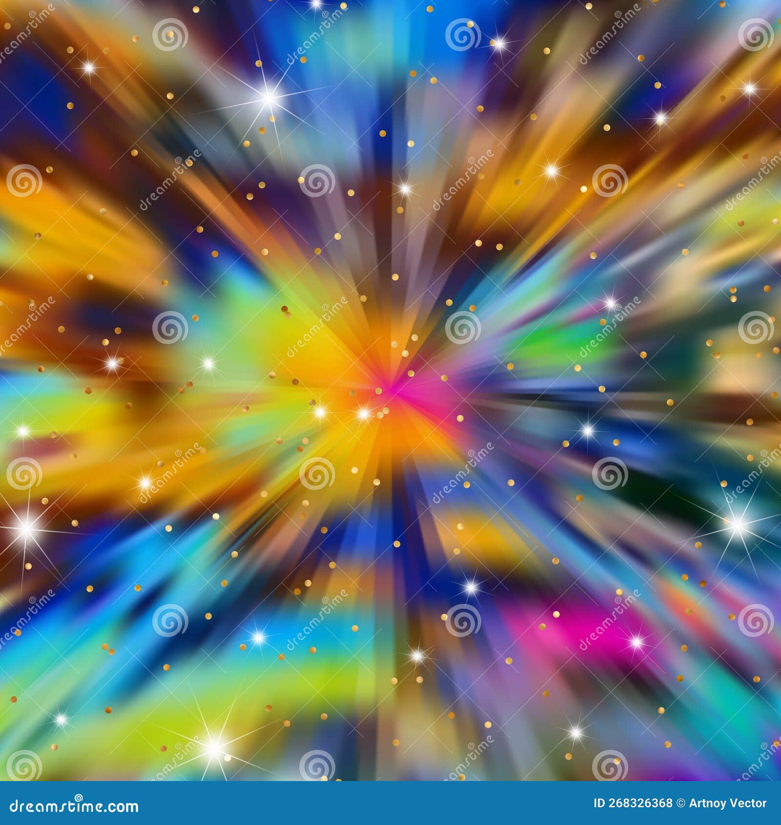 Colorful Explosion Abstract Background with Glitter Elements Stock ...