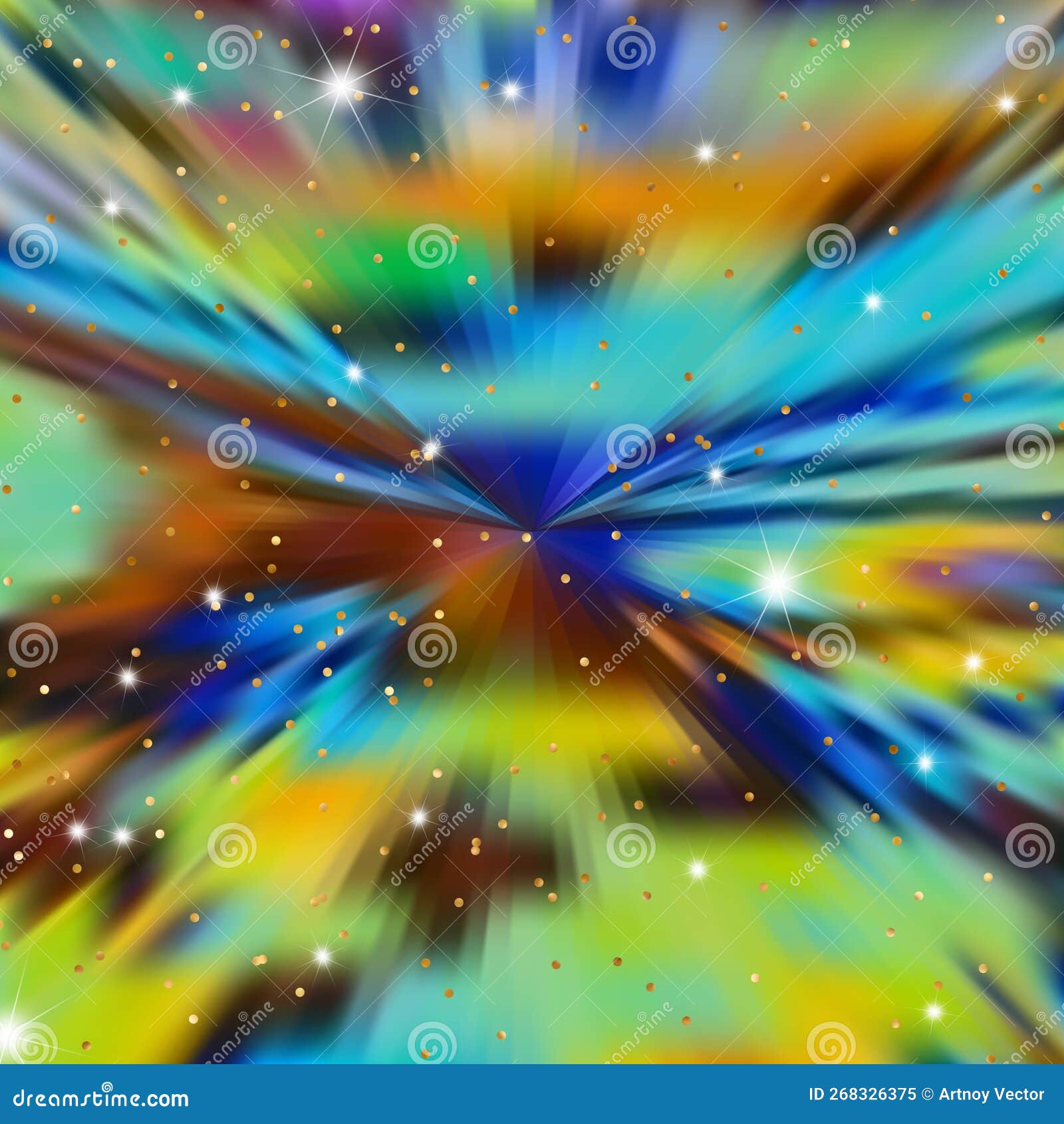 Colorful Explosion Abstract Background with Glitter Elements Stock ...