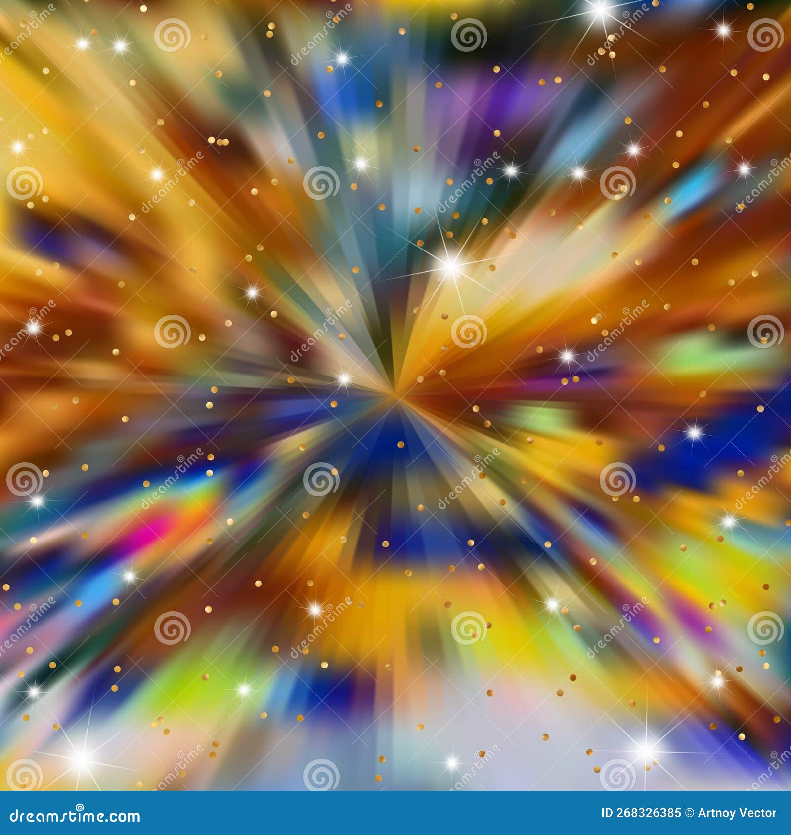 Colorful Explosion Abstract Background with Glitter Elements Stock ...