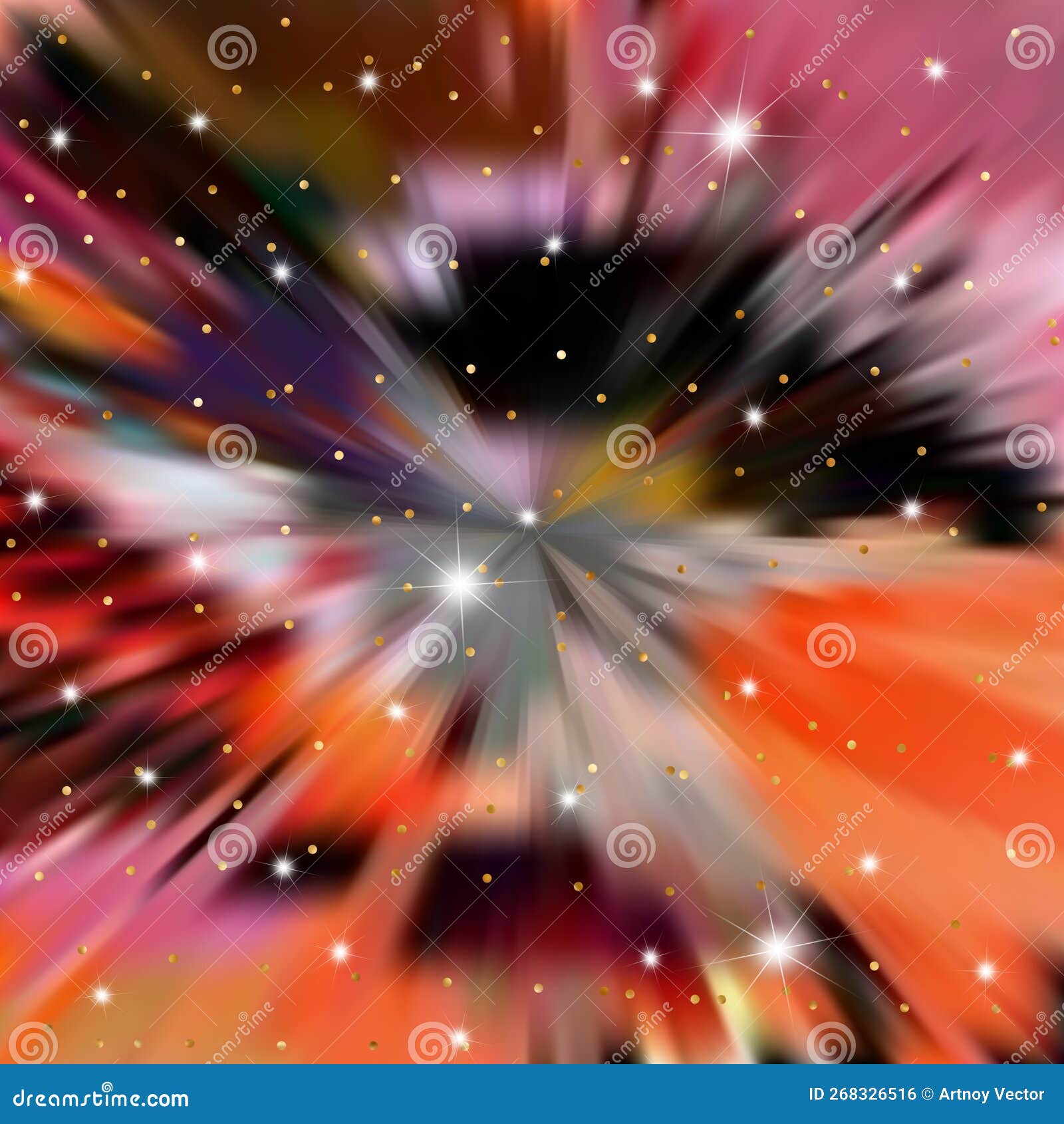 Colorful Explosion Abstract Background with Glitter Elements Stock ...