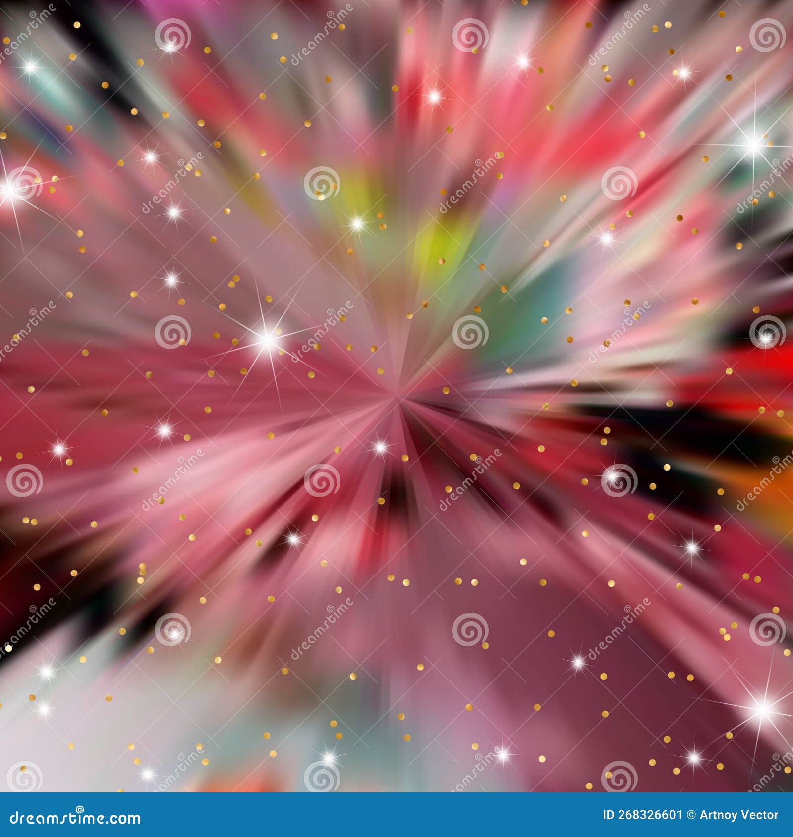 Colorful Explosion Abstract Background with Glitter Elements Stock ...