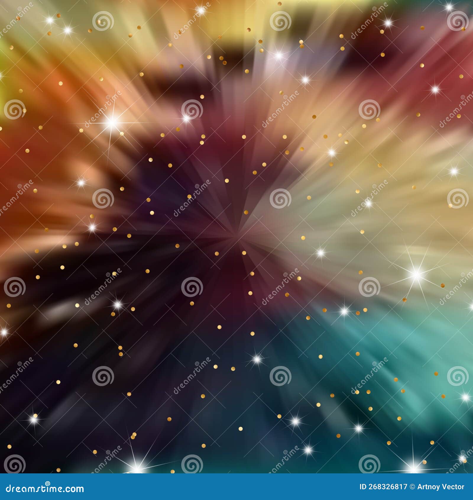 Colorful Explosion Abstract Background with Glitter Elements Stock ...