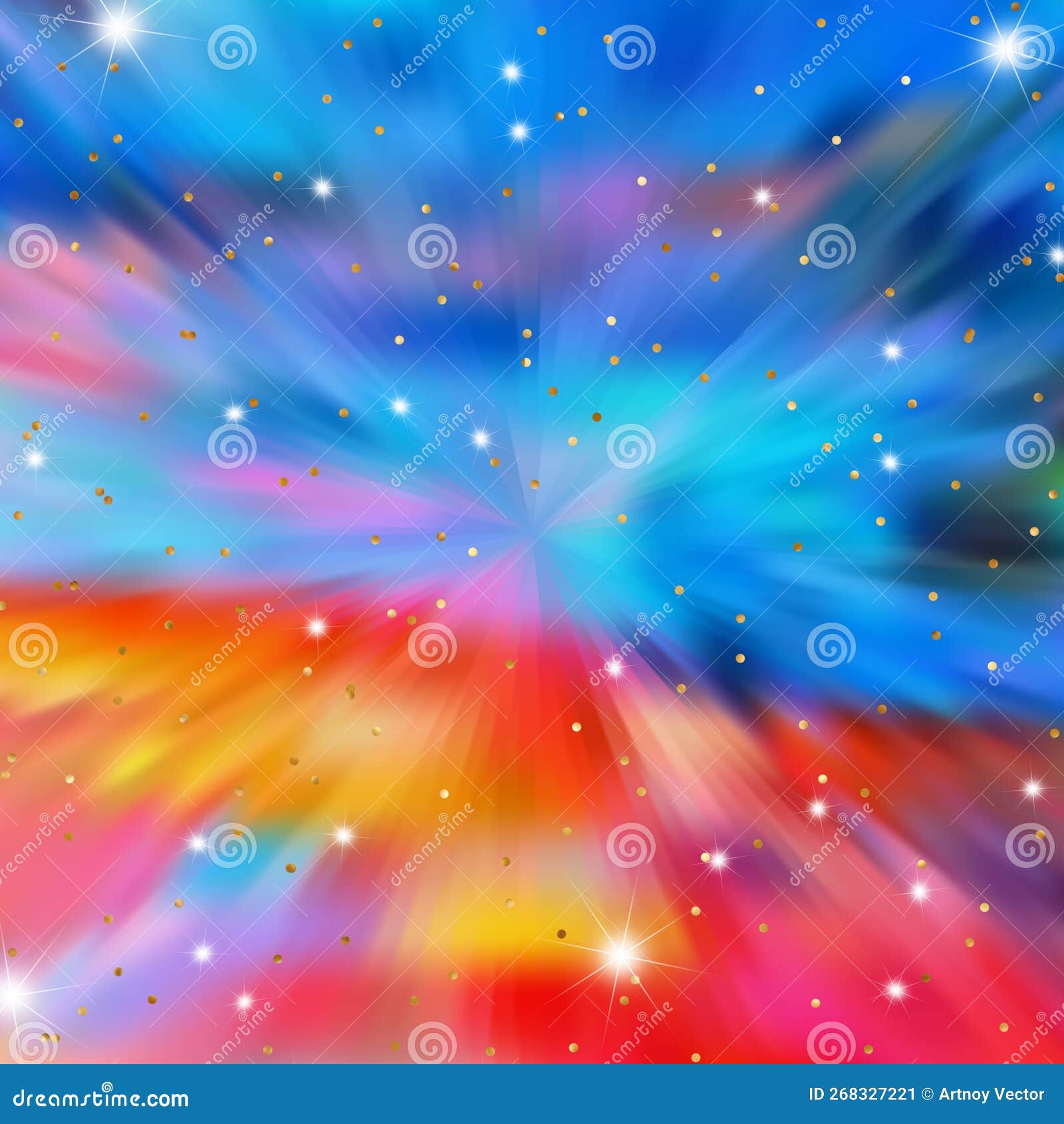 Colorful Explosion Abstract Background with Glitter Elements Stock ...