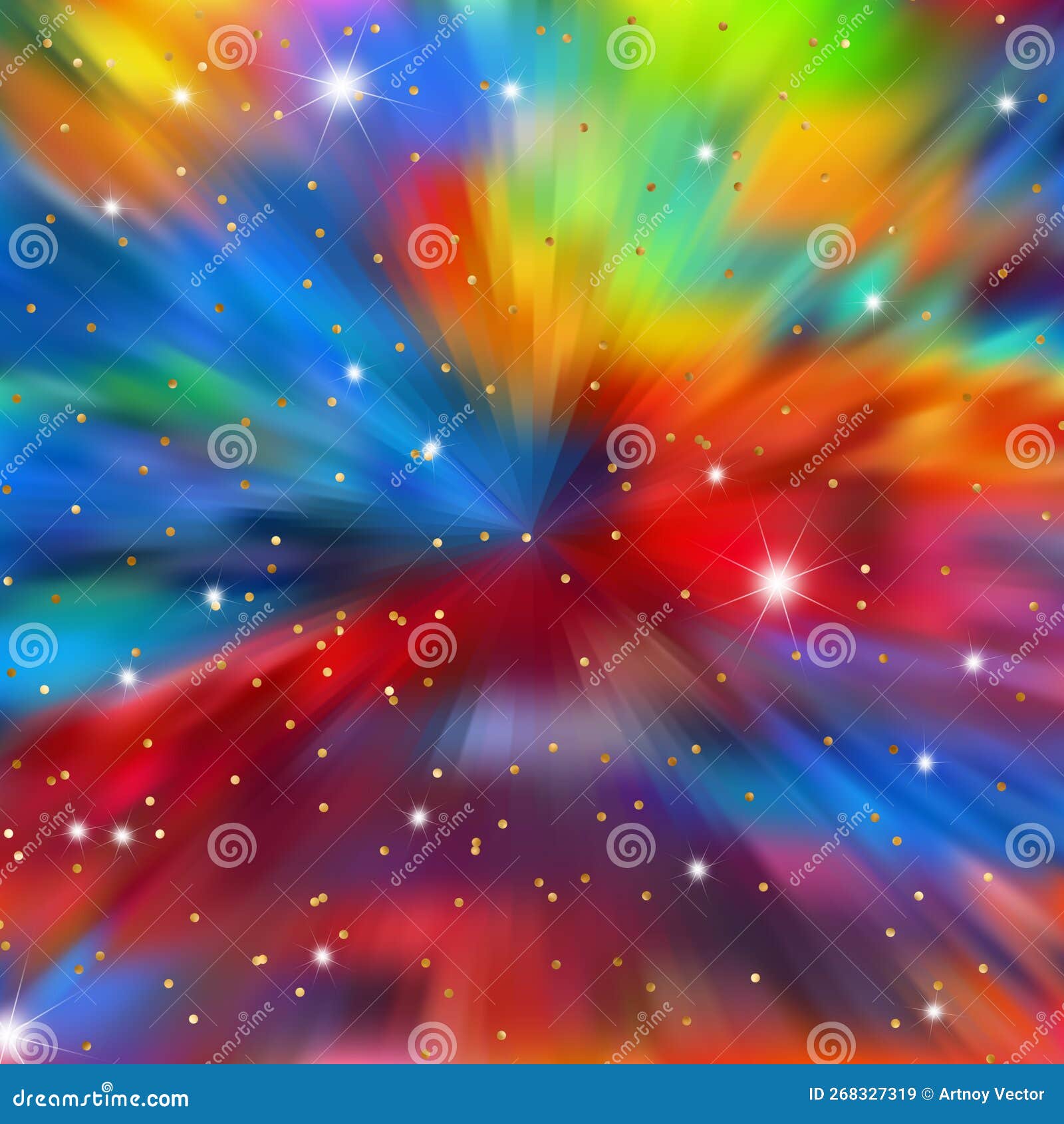 Colorful Explosion Abstract Background with Glitter Elements Stock ...