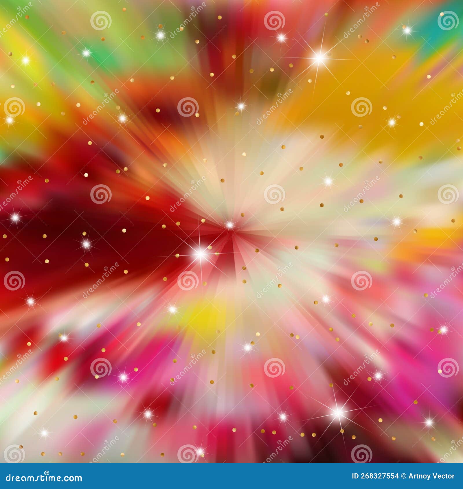 Colorful Explosion Abstract Background with Glitter Elements Stock ...