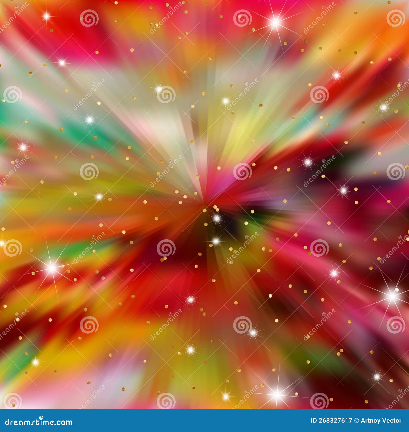Colorful Explosion Abstract Background with Glitter Elements Stock ...