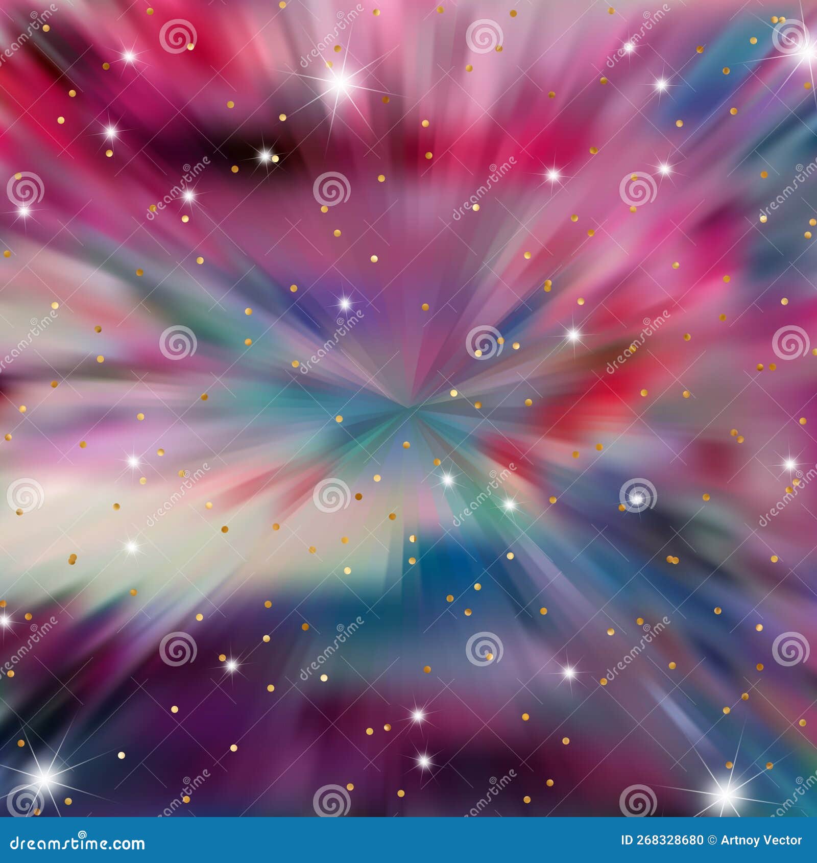 Abstract Background Metallic Colorful Burst Sparkle Stock Illustration ...