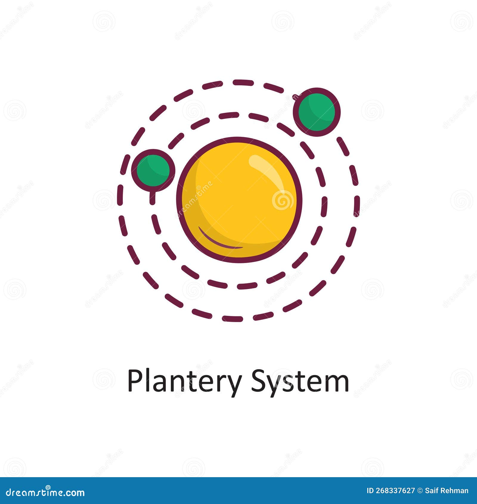 Planet System Vector Fill Outline Icon Design Illustration. Space ...