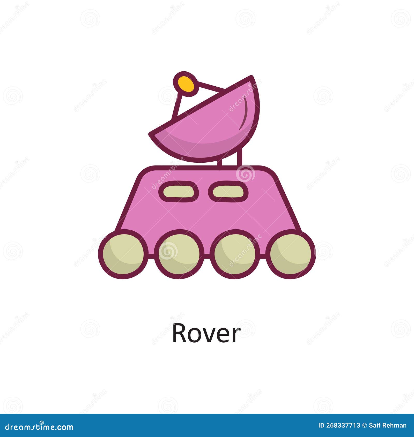 Rover Vector Fill Outline Icon Design Illustration. Space Symbol on ...