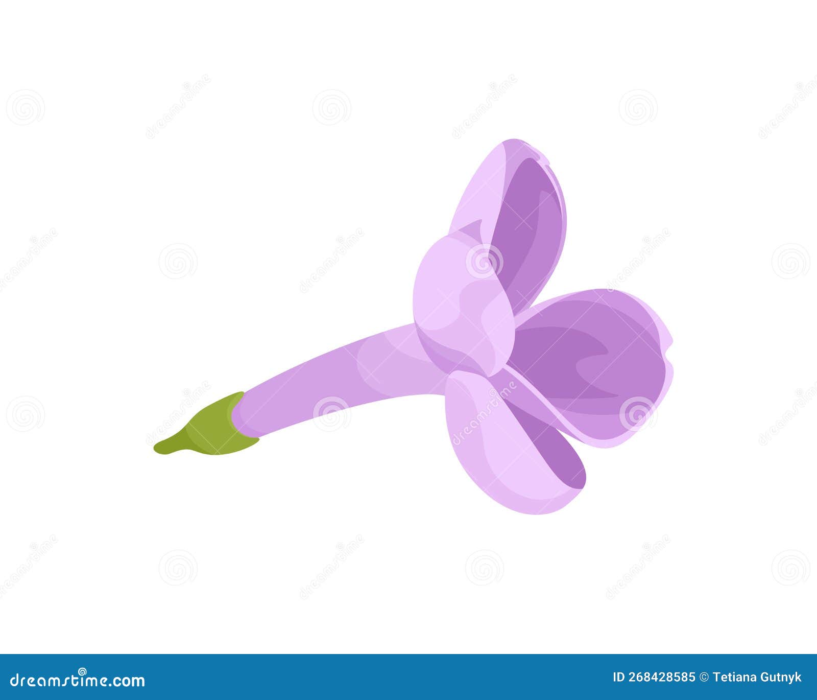 Lilac Flower Cartoon Icon. Vector Illustration of Spring Flower Stock ...