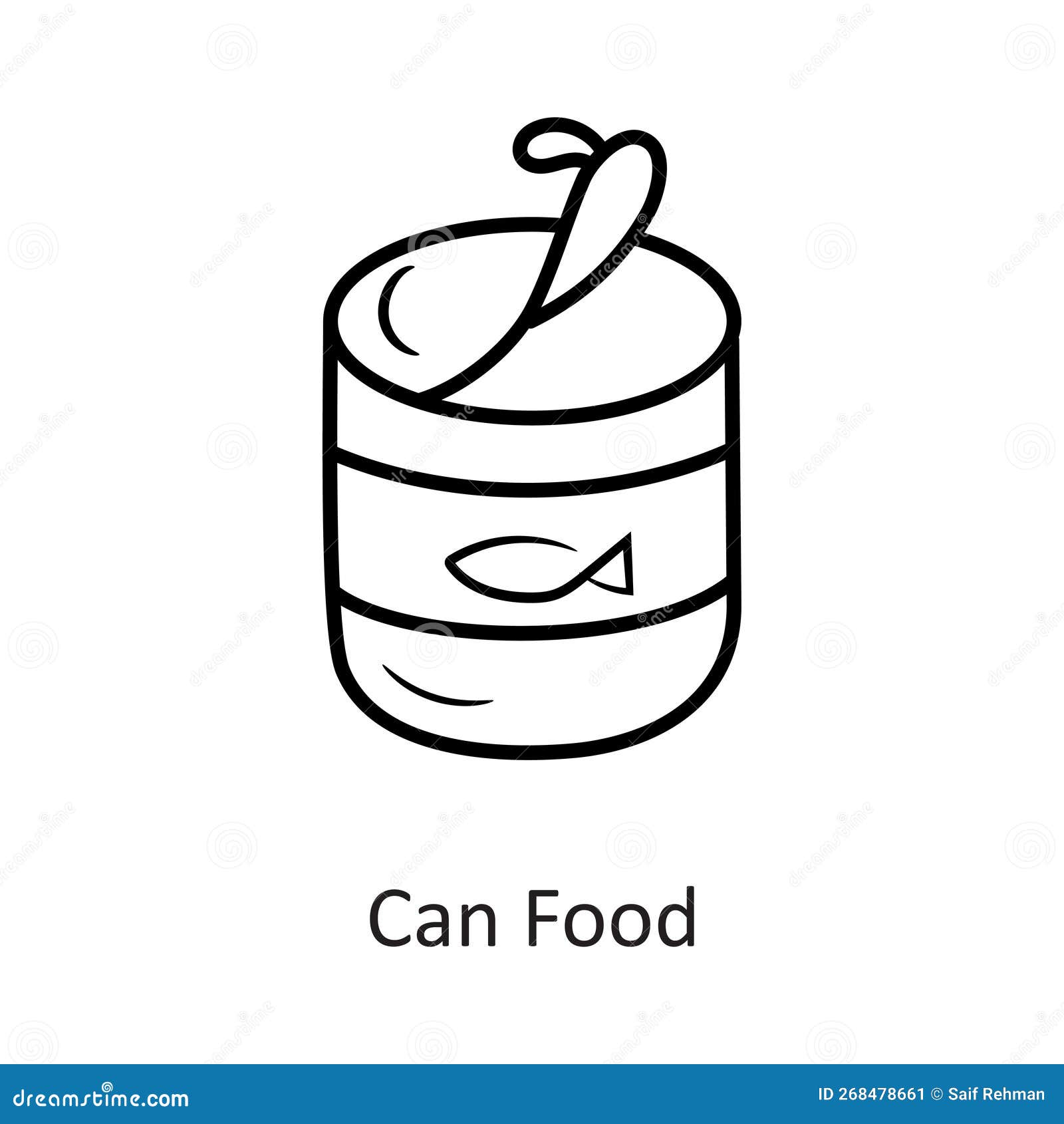 Can Food Vector Outline Icon Design Illustration. Travel Symbol on ...