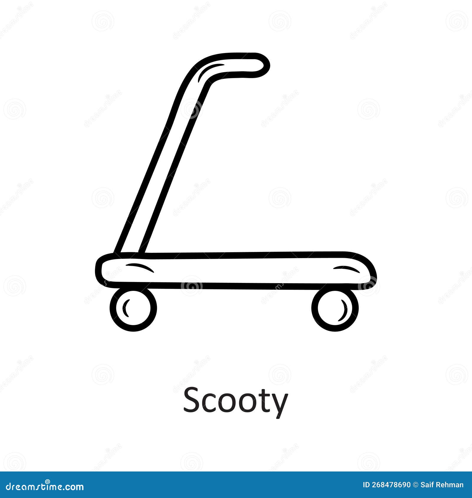 Scooty Vector Outline Icon Design Illustration. Travel Symbol on White ...