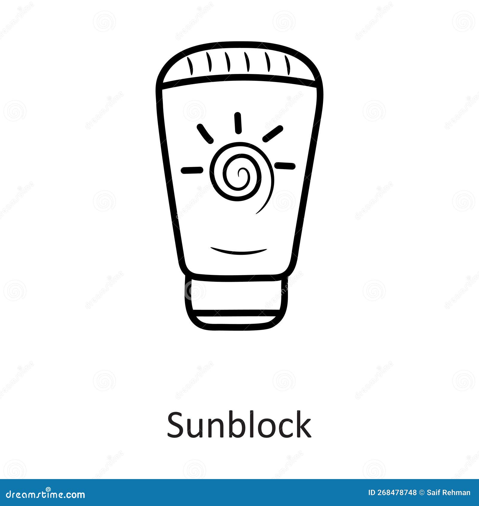 Sunblock Vector Outline Icon Design Illustration. Travel Symbol on ...
